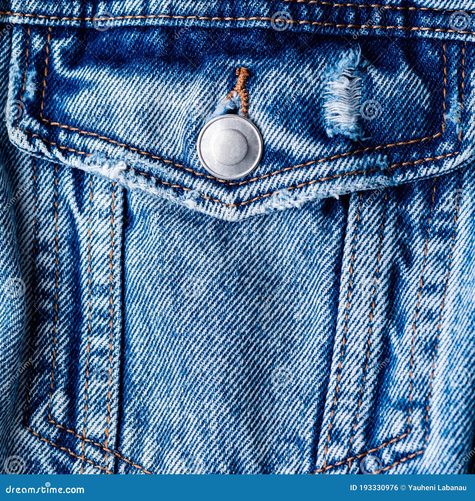 Denim Jacket Pocket Close Up Stock Photo - Image of textile, clothing ...