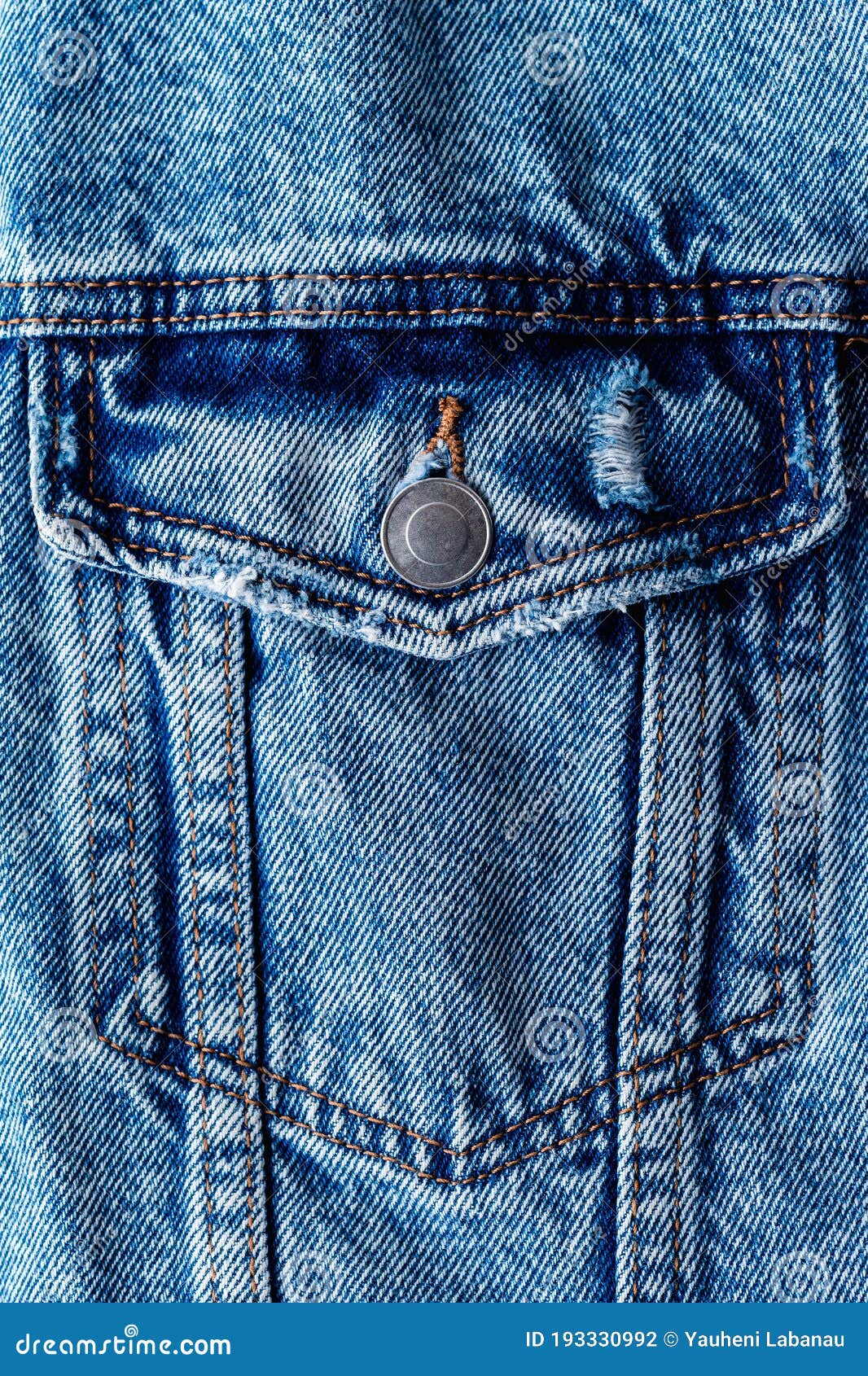 Denim Jacket Pocket Close Up Stock Photo - Image of garment, cloth ...