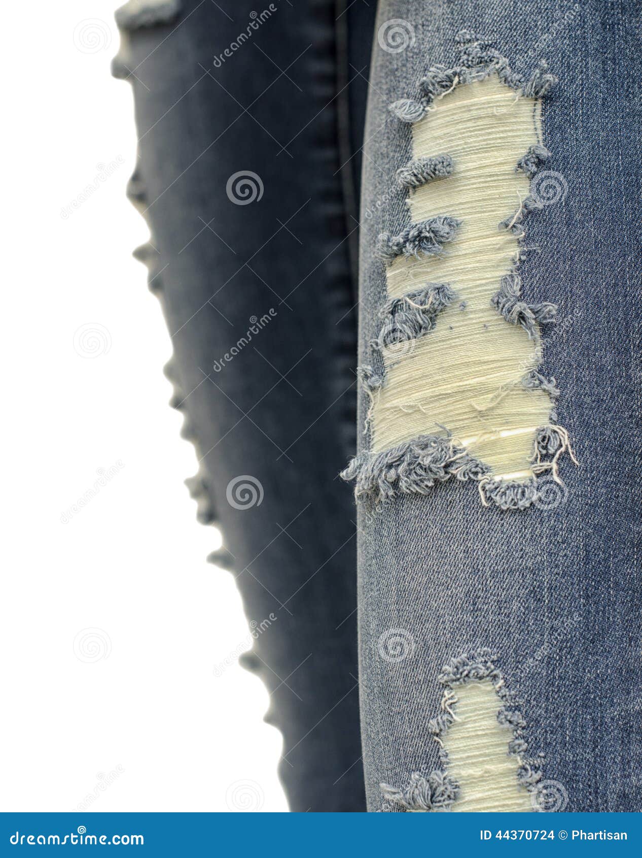 Denim Jean Rip Edge Detail Background Stock Photo - Image of close ...