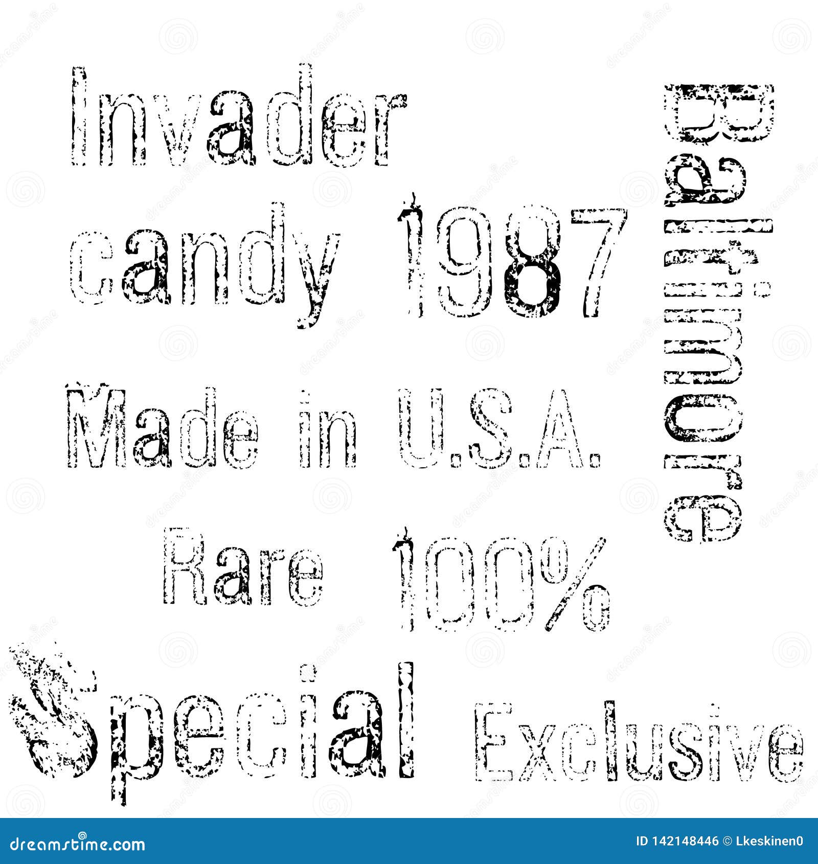 Denim Label Typographic Elements Stock Vector - Illustration of ...