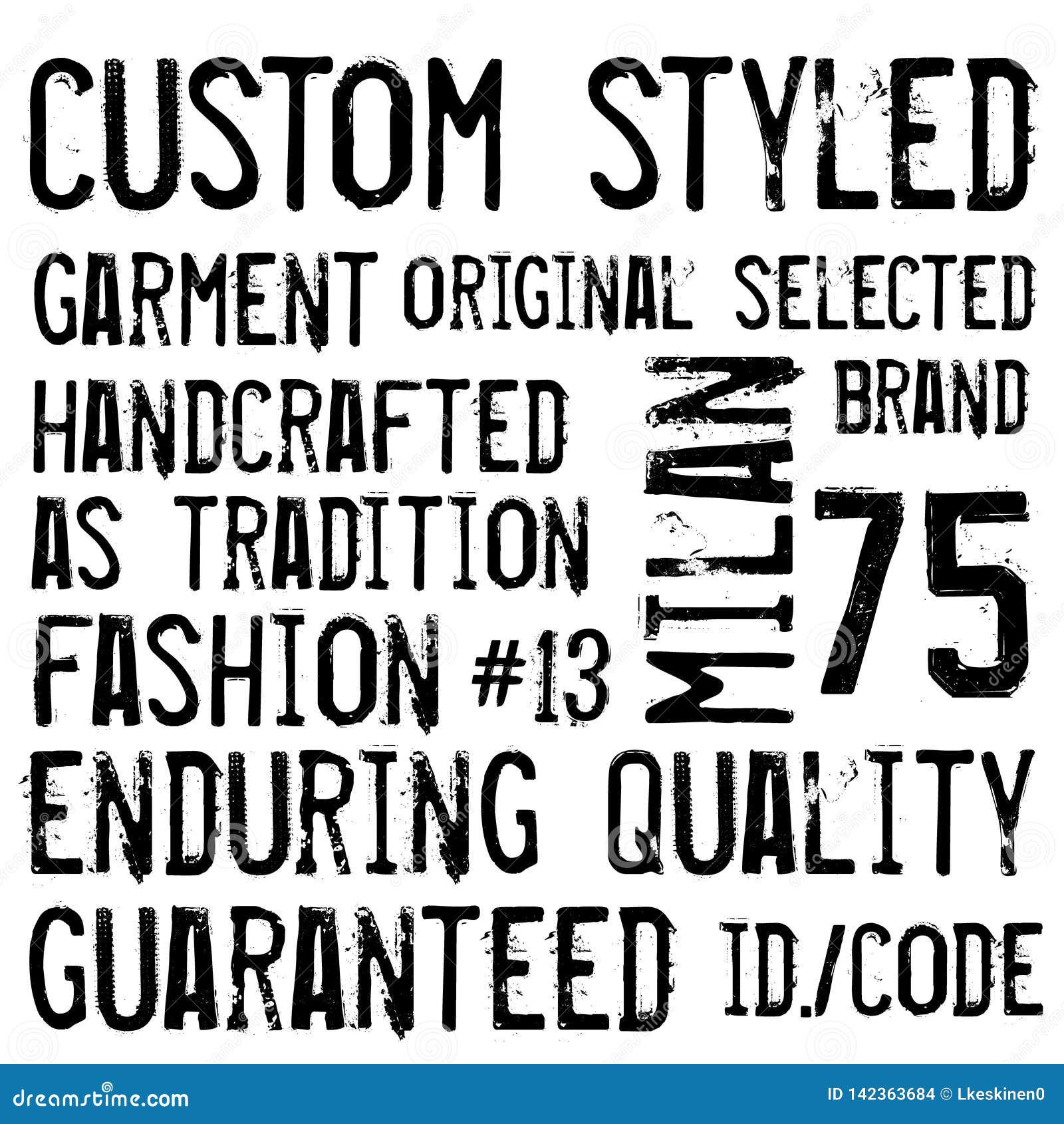 Denim Label Typographic Elements Stock Vector - Illustration of ...