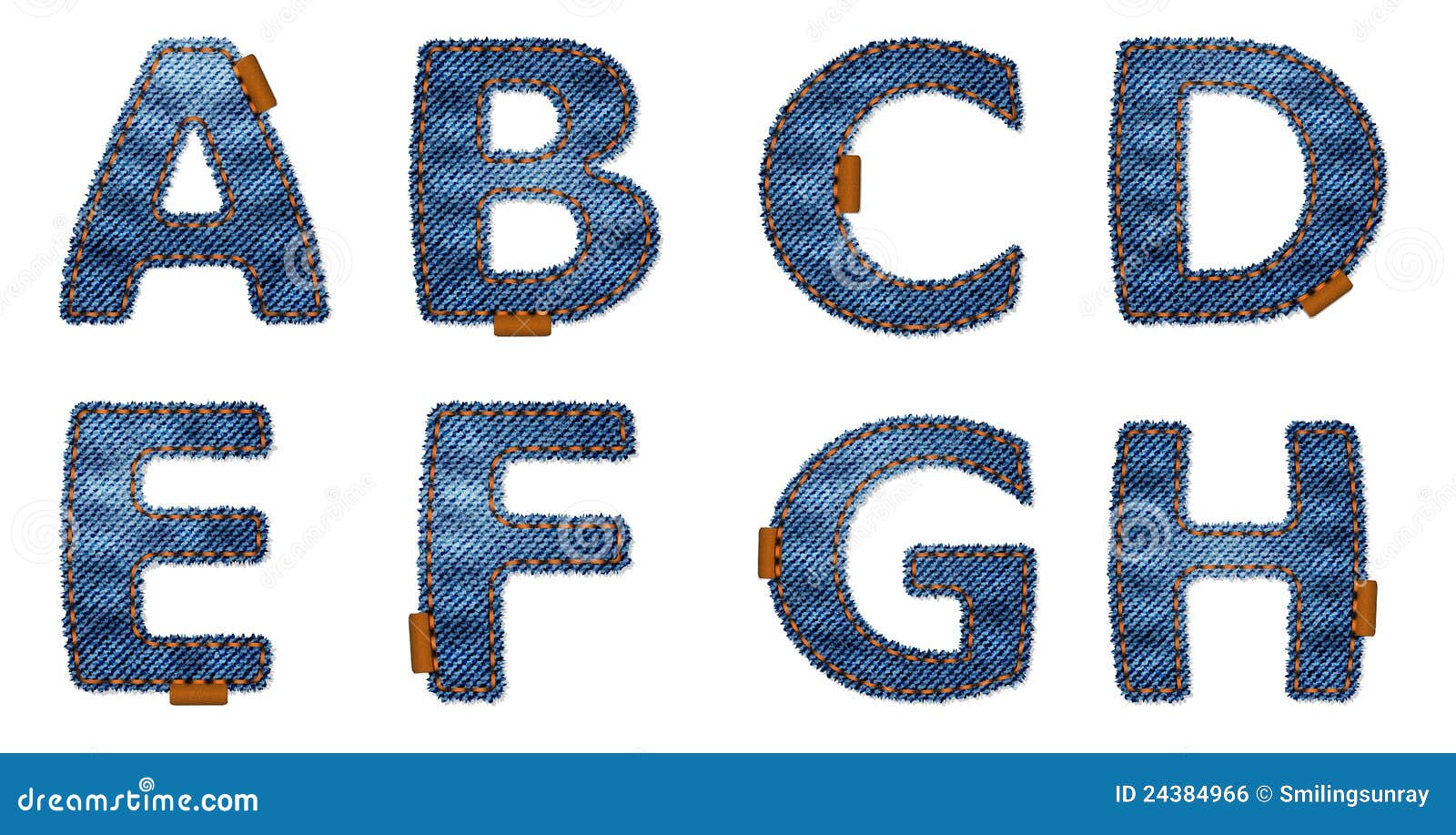 Denim letters stock vector. Illustration of cotton, jeans - 24384966