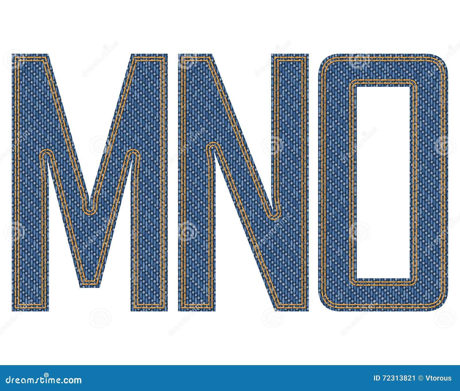 Denim letters stock vector. Illustration of textile, decoration - 72313821