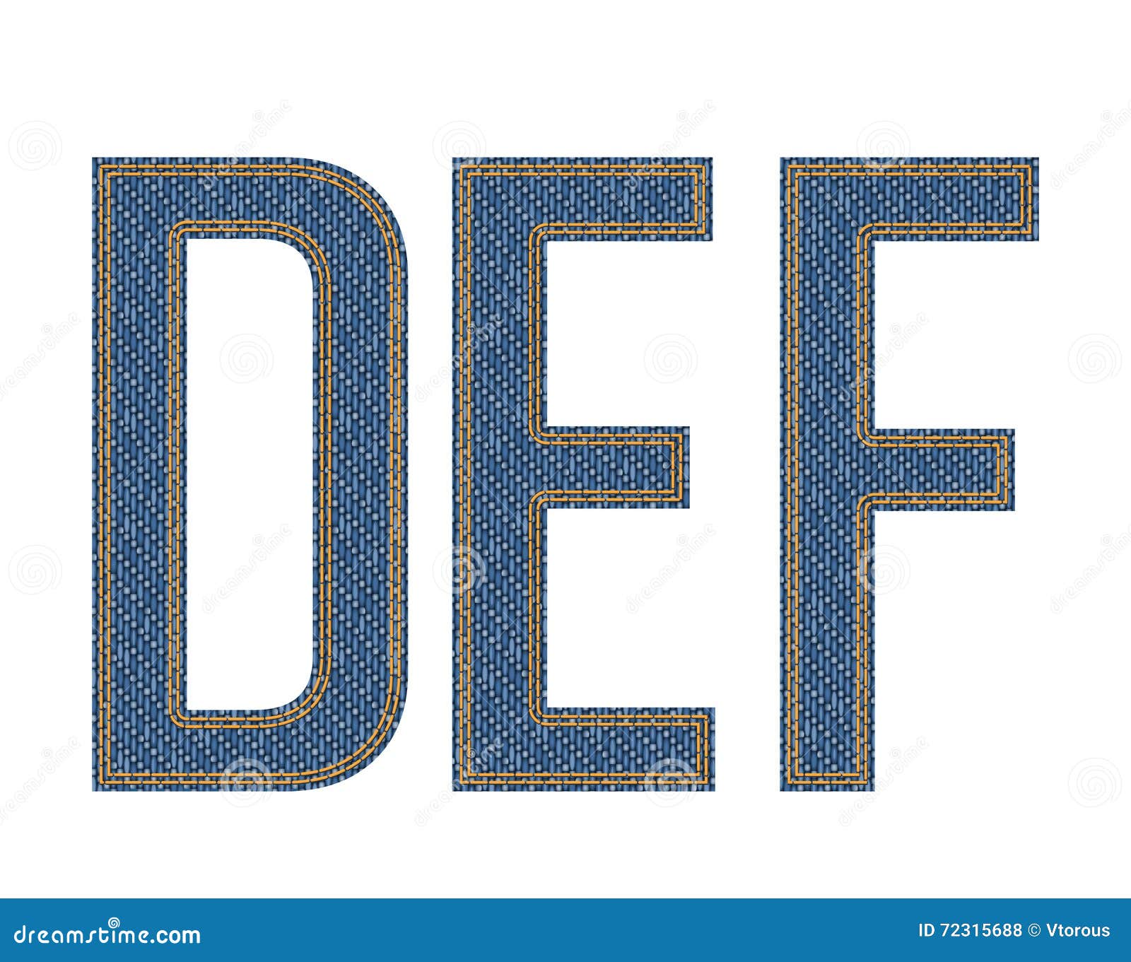 Denim letters stock vector. Illustration of blue, alphabet - 72315688