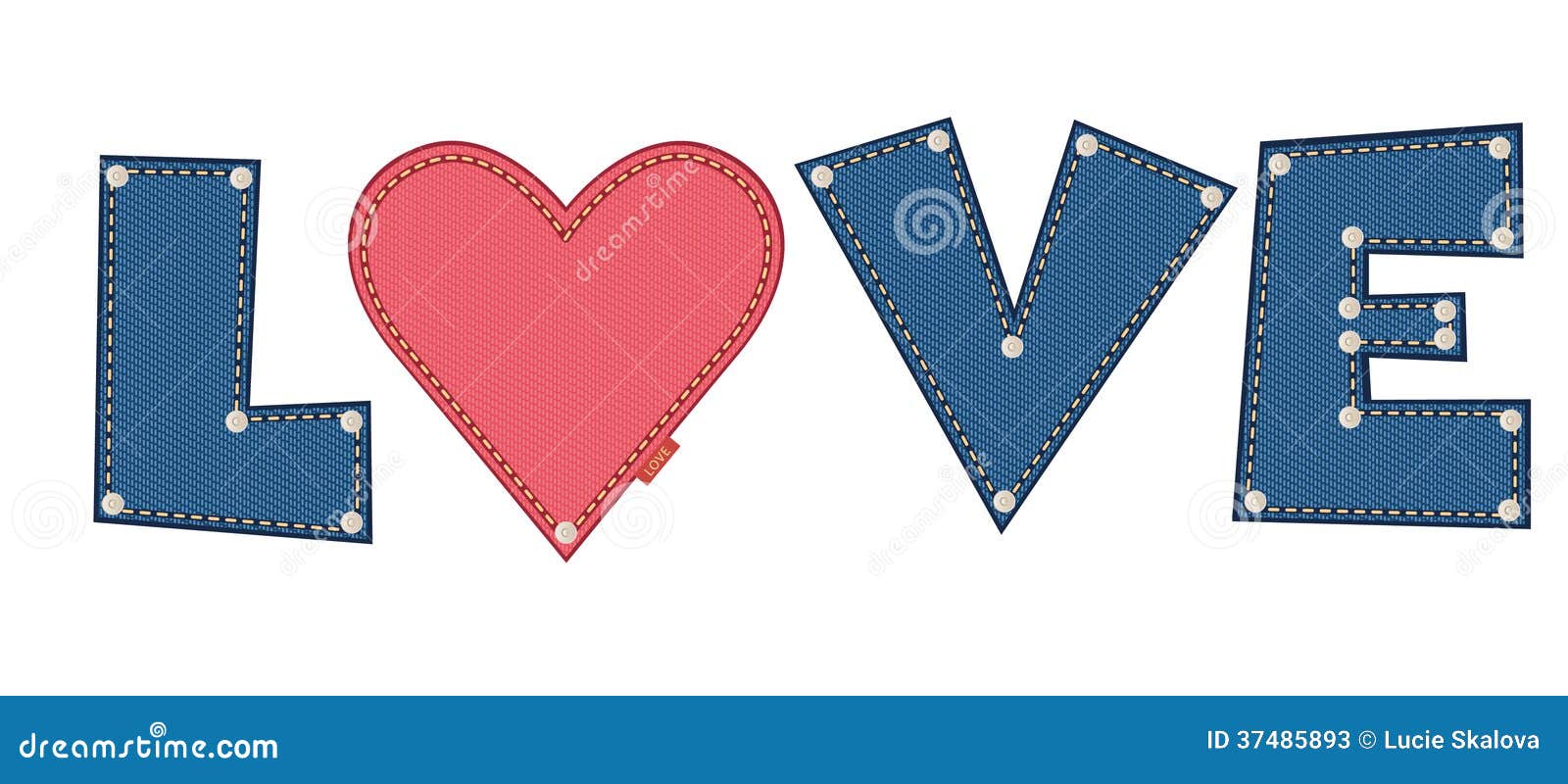 Denim love stock vector. Illustration of symbol, adolescence - 37485893