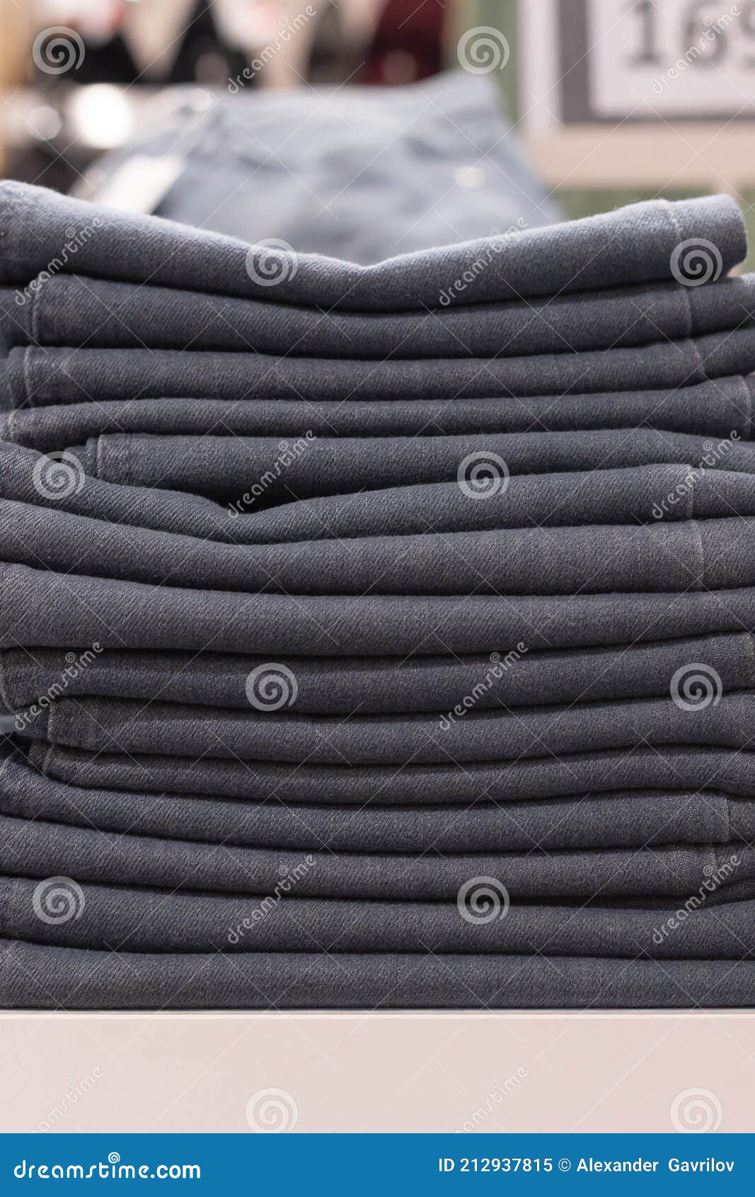A Denim Pants, a Stack of Blue Jeans Stock Image - Image of background ...