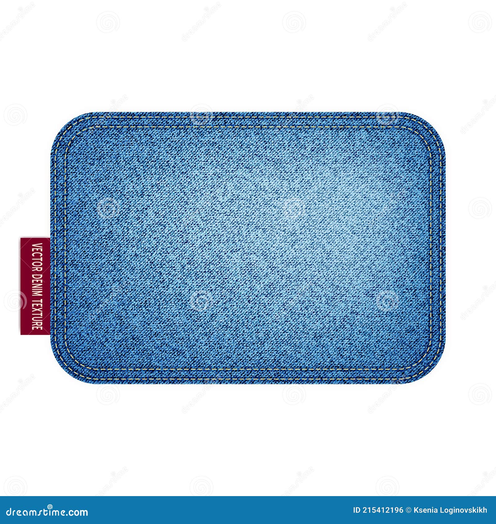 Denim Patch Isolated Vector Icon Stock Vector - Illustration of ...