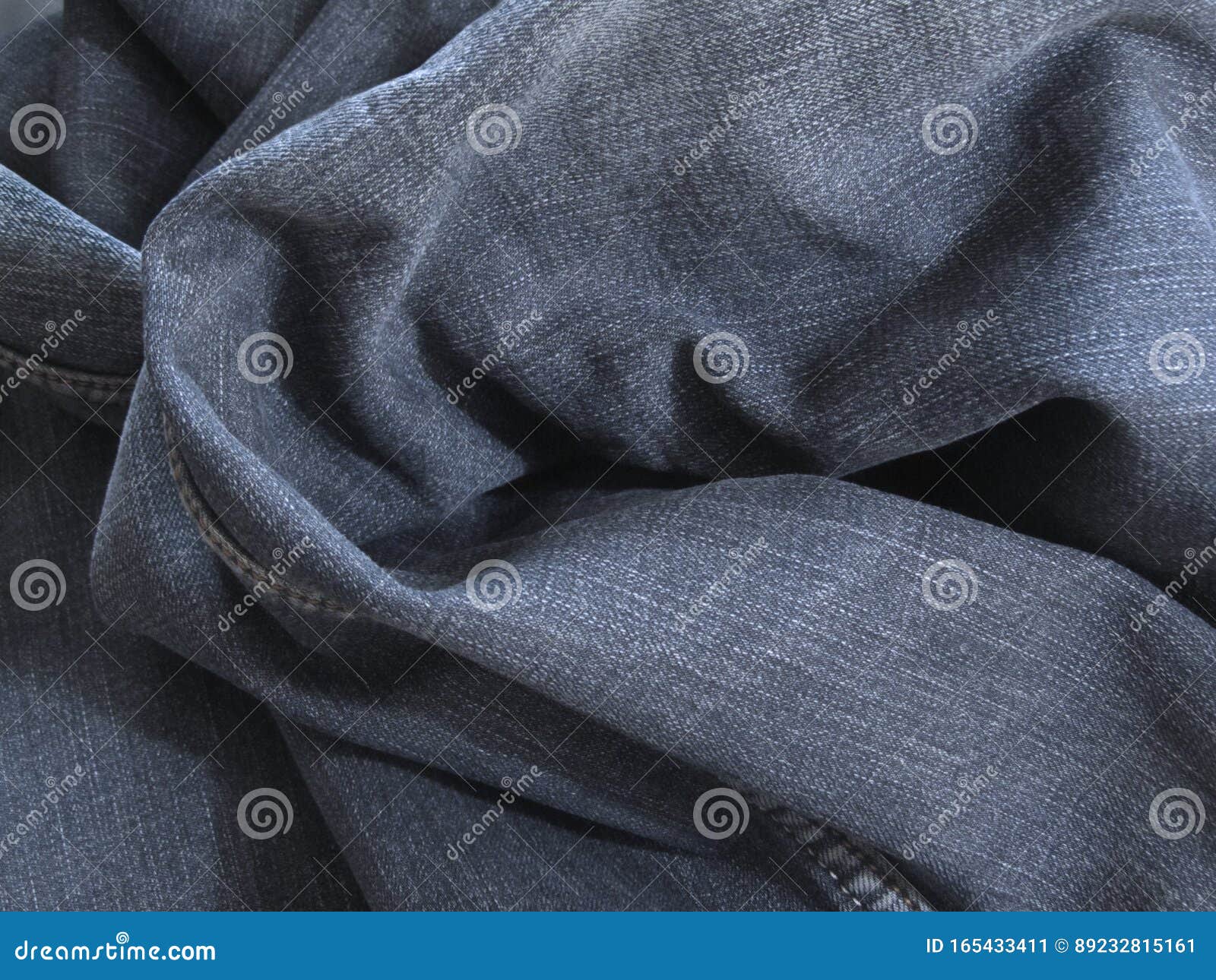 Denim Pile. Blue Denim Texture. Old Jeans Background. Stock Image ...