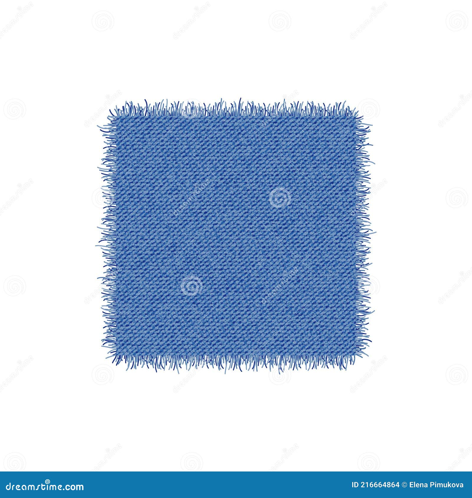 Denim Square Shape. Torn Jean Patch Stock Vector - Illustration of ...