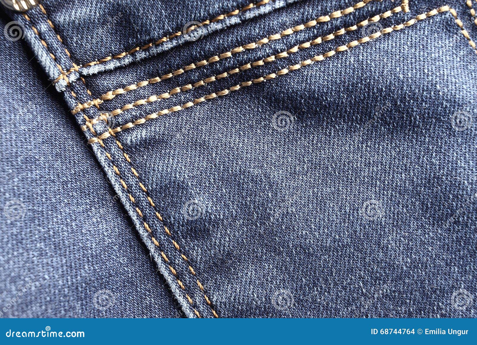 Denim stitching detail stock photo. Image of stitching - 68744764