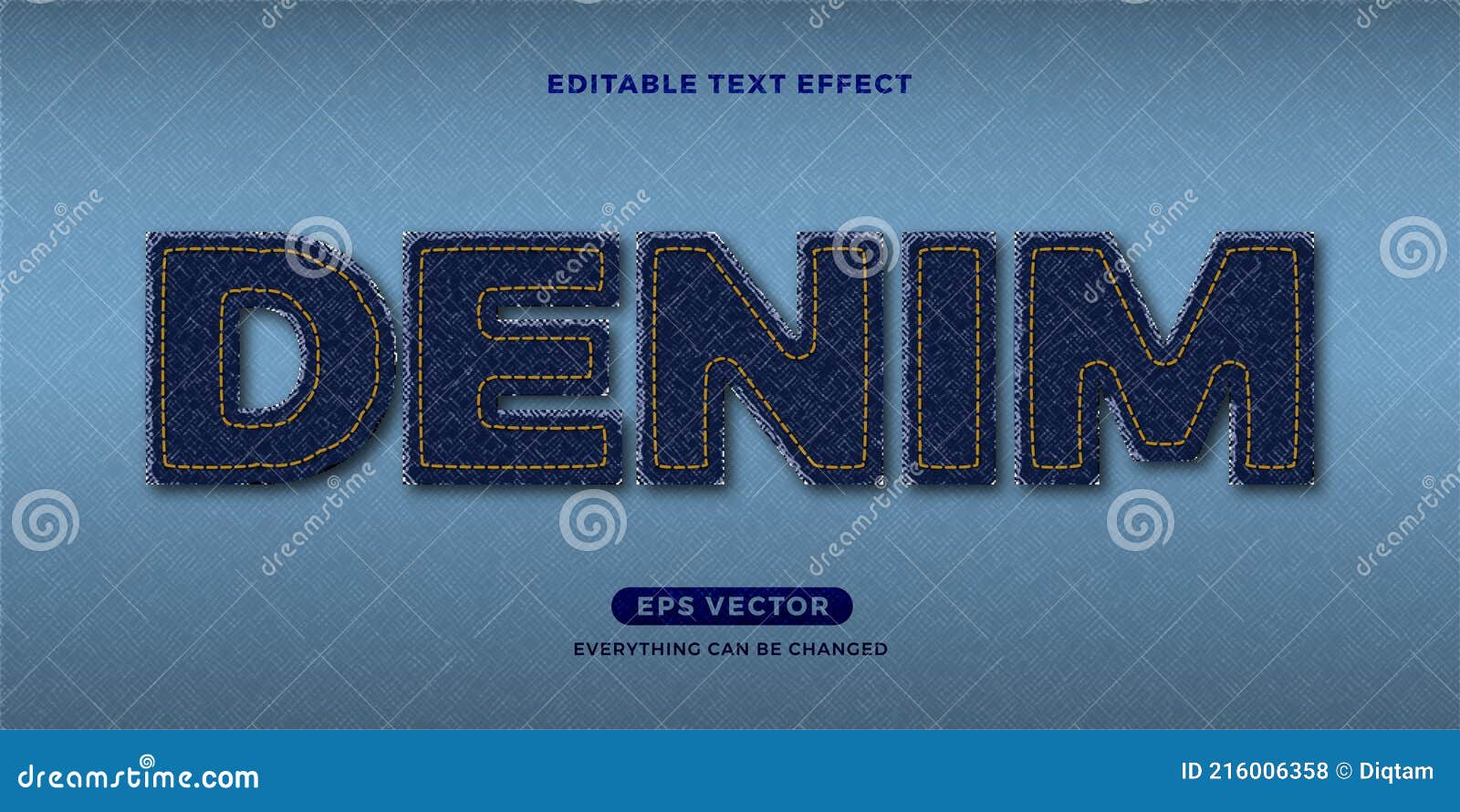 Denim text effect stock vector. Illustration of pants - 216006358