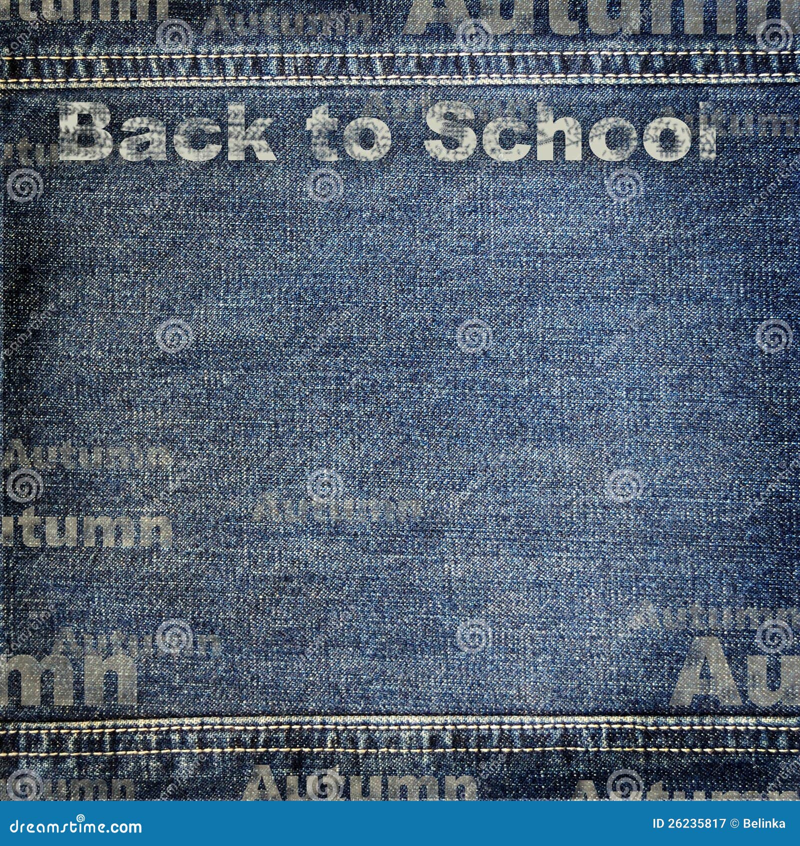 Denim Texture with Back To School Background Stock Illustration ...