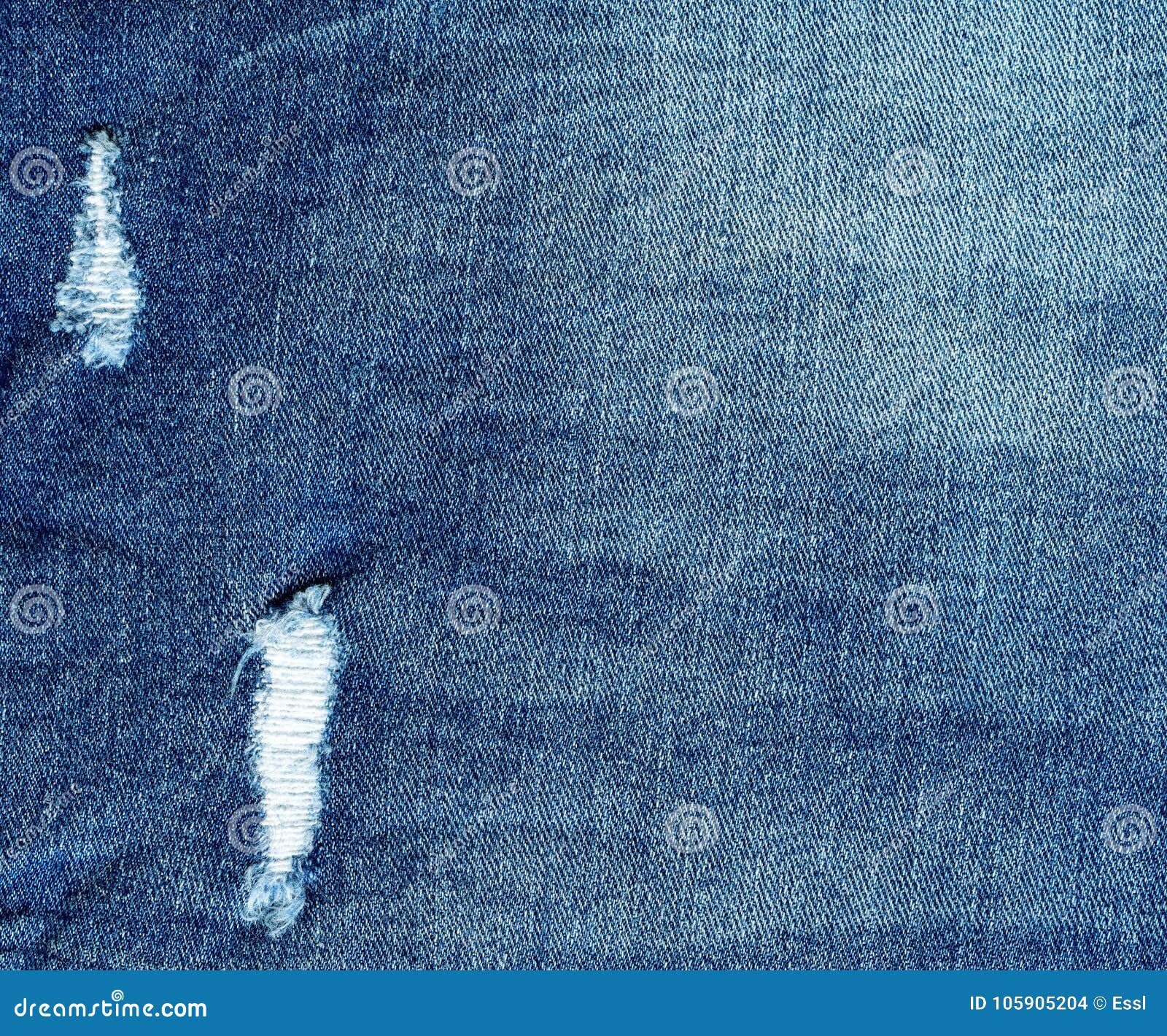 Denim texture, torn jeans stock photo. Image of detail - 105905204
