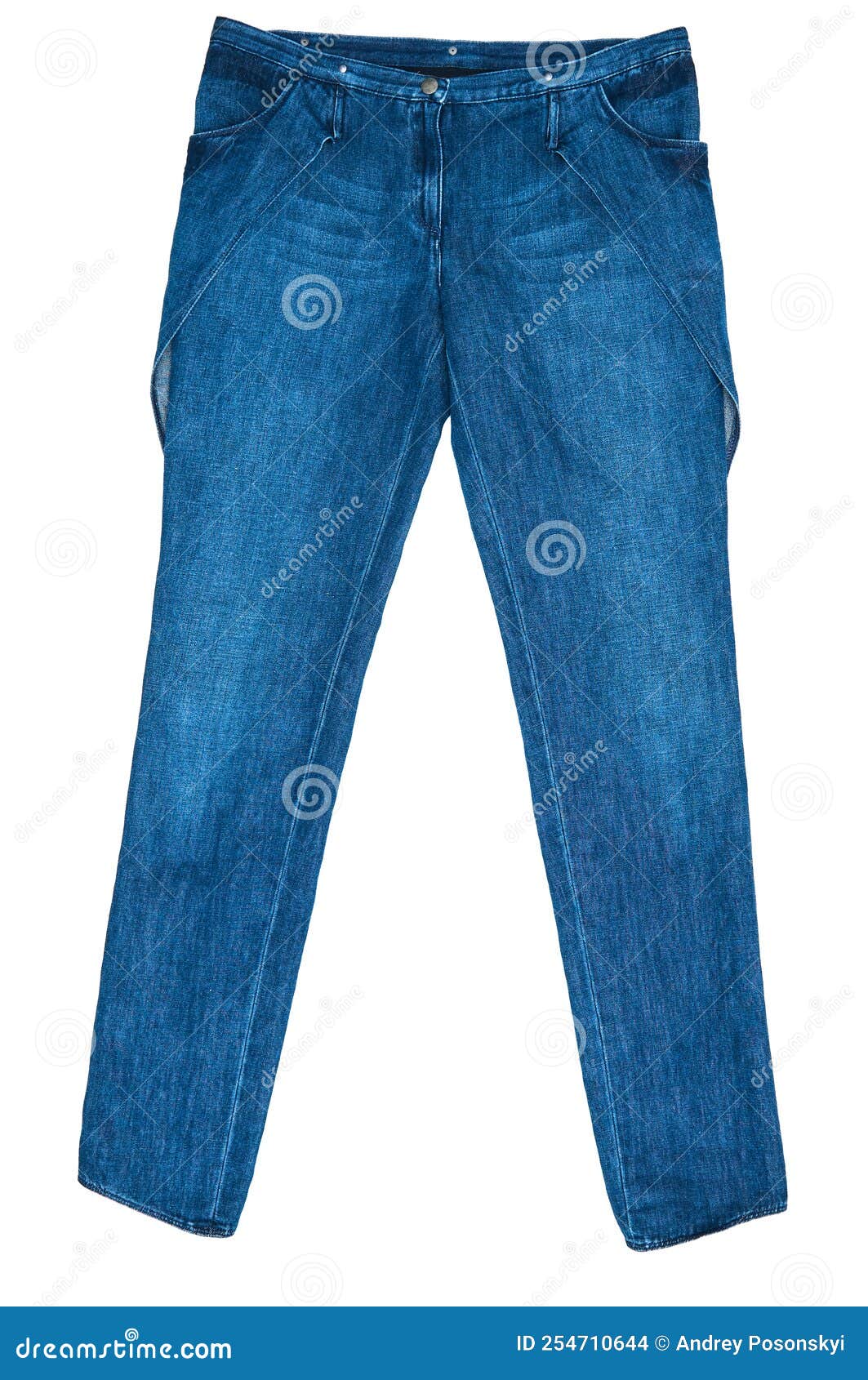 Denim Women`s Pants, Object Isolated on the White Stock Photo - Image ...