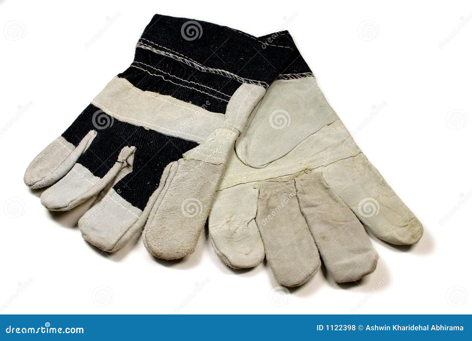 Denim Work Gloves stock photo. Image of outdoors, mitt - 1122398
