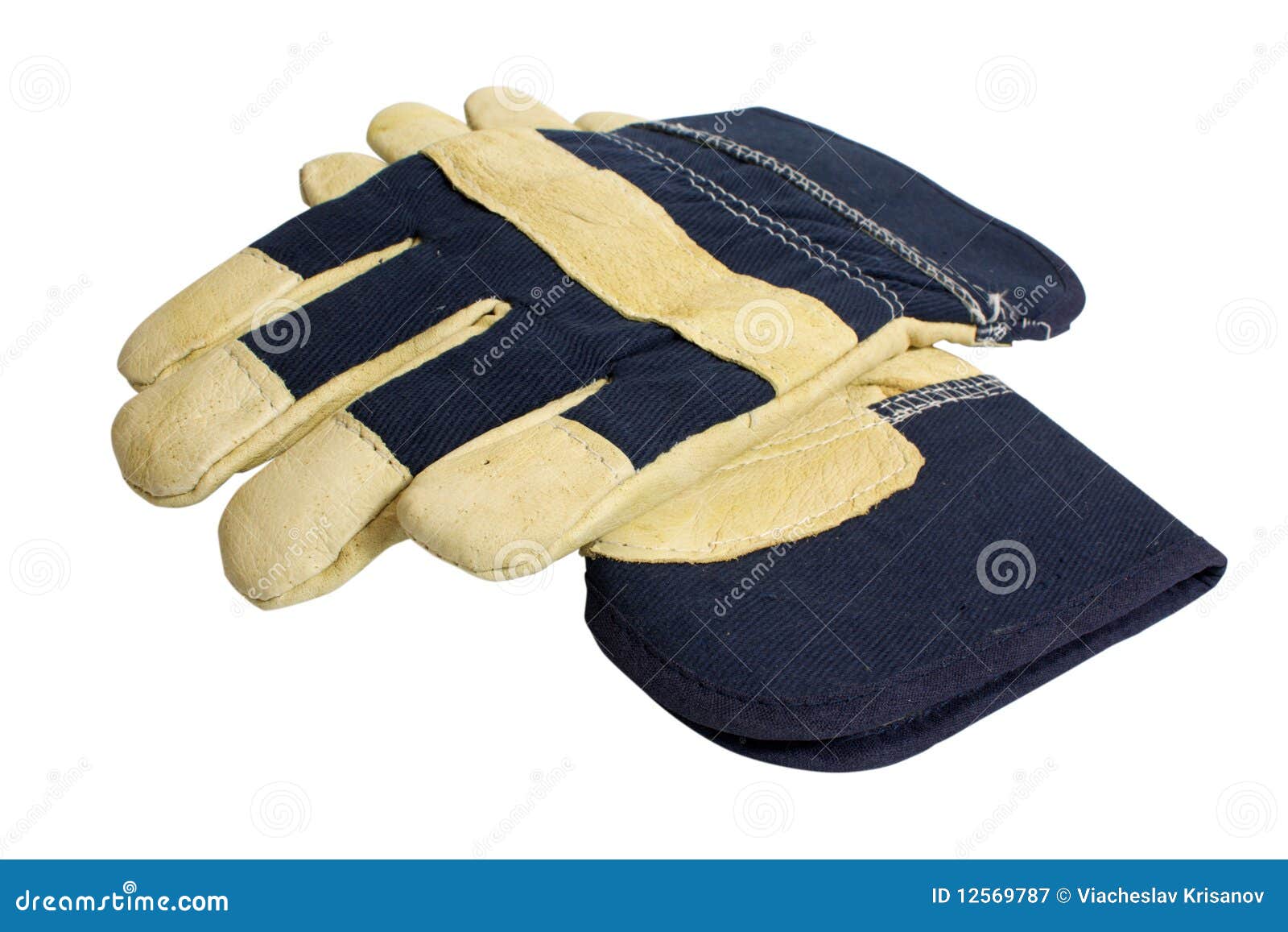 Denim Work Gloves stock image. Image of finger, skill - 12569787