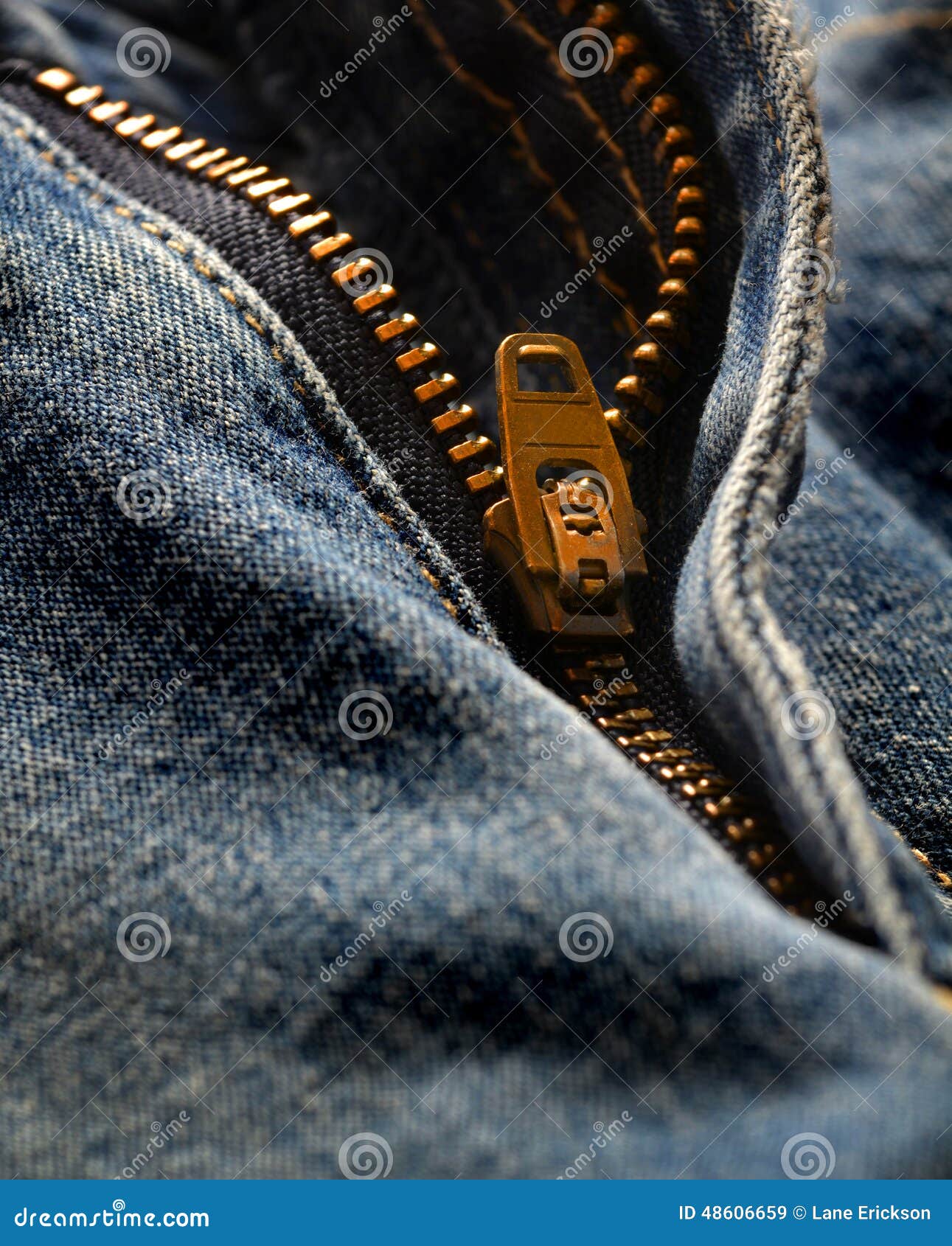 Denim Zipper on Old Jeans stock image. Image of clothes - 48606659
