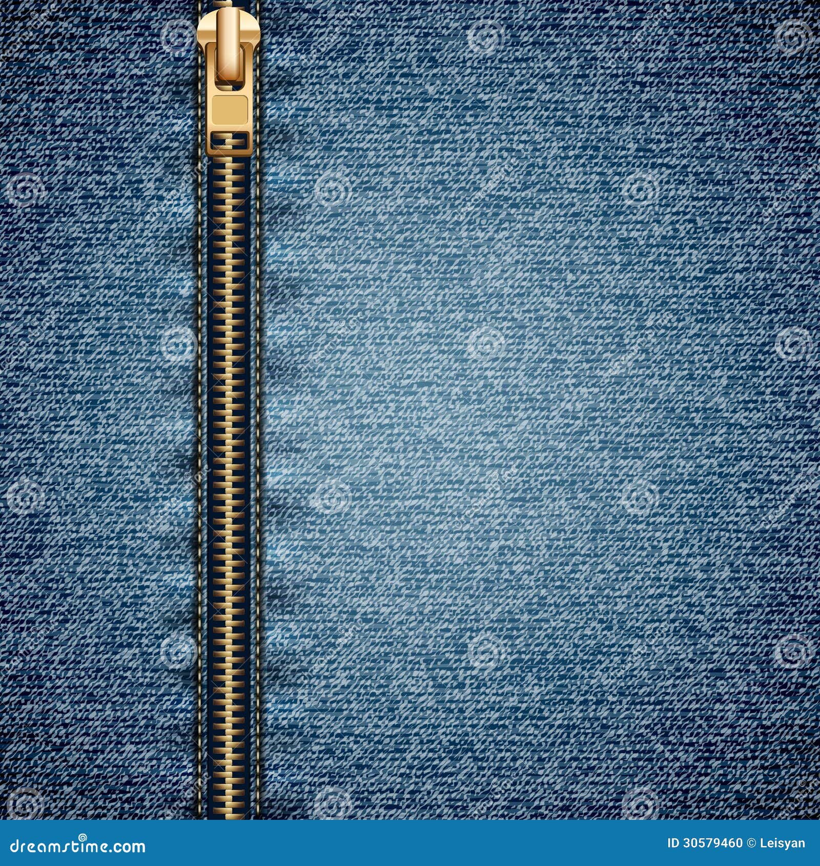 Zipper On Denim. Isolated On A Transparent Background Cartoon Vector ...