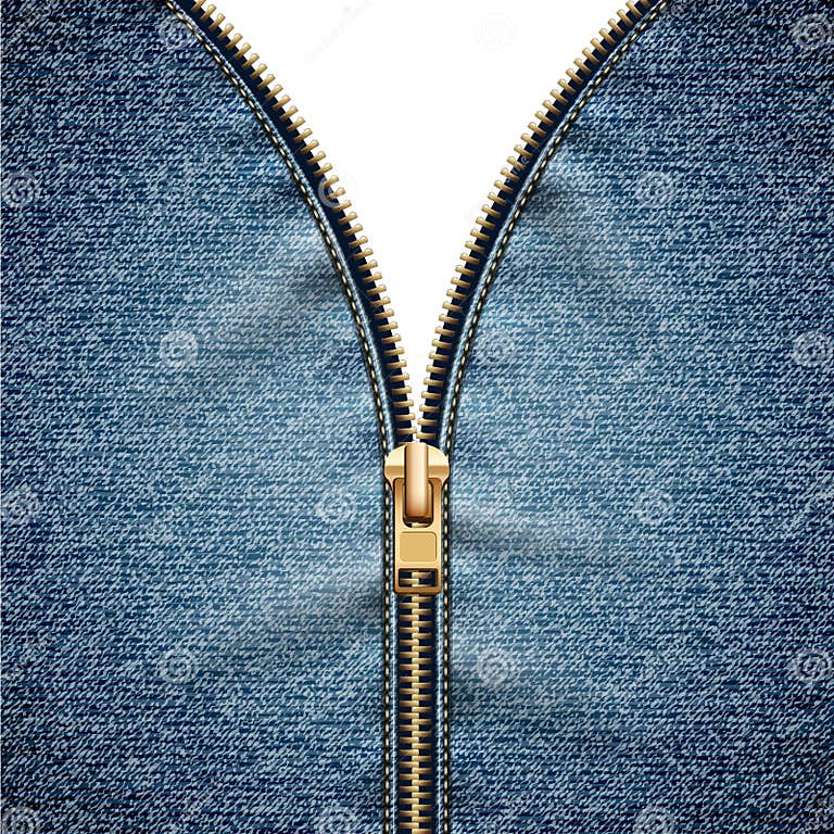 Denim with zipper stock vector. Illustration of fashion - 30579476