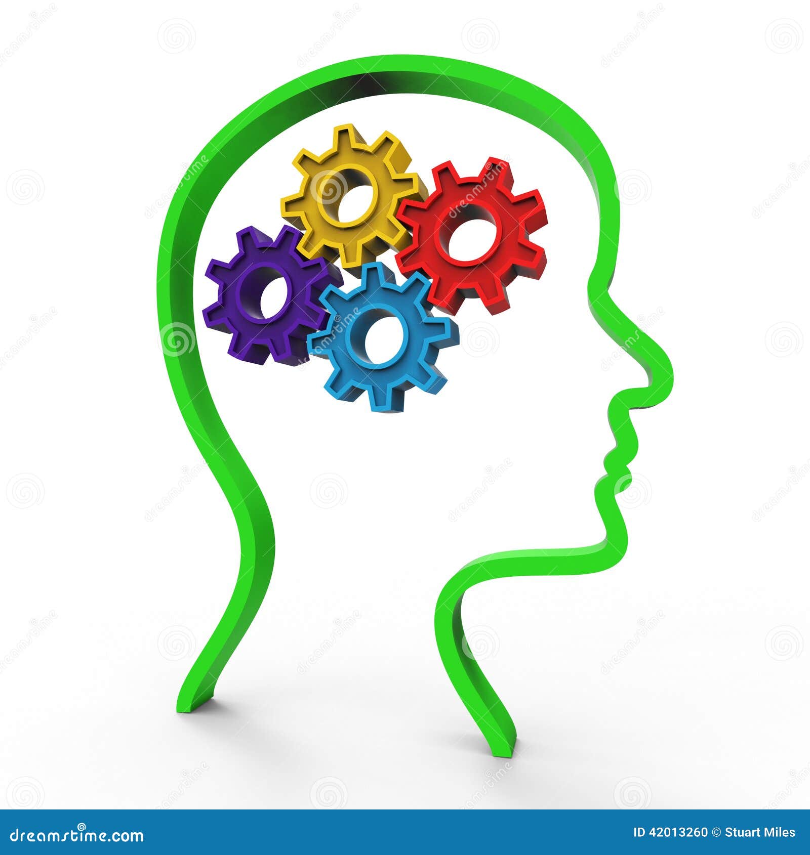 Denk Ongeveer Brain Represents Considering Thinking and Stock ...