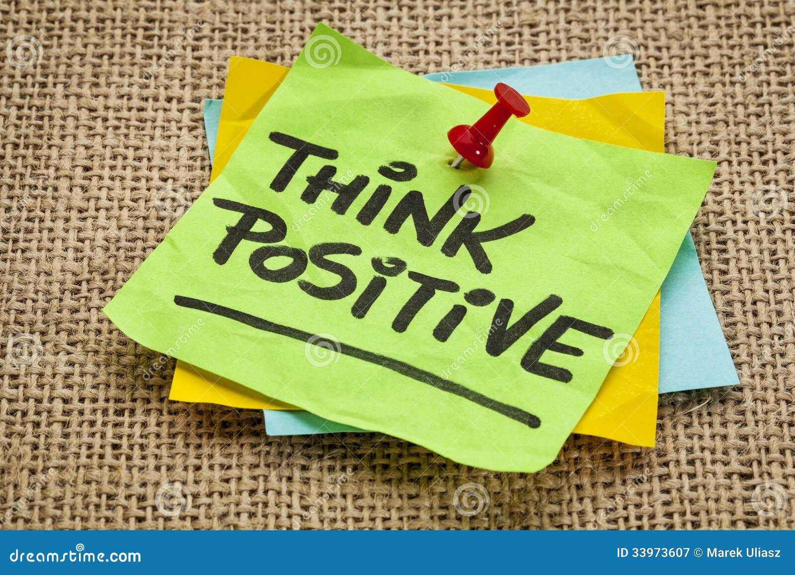 Denk positief stock afbeelding. Image of zwart, zelf - 33973607