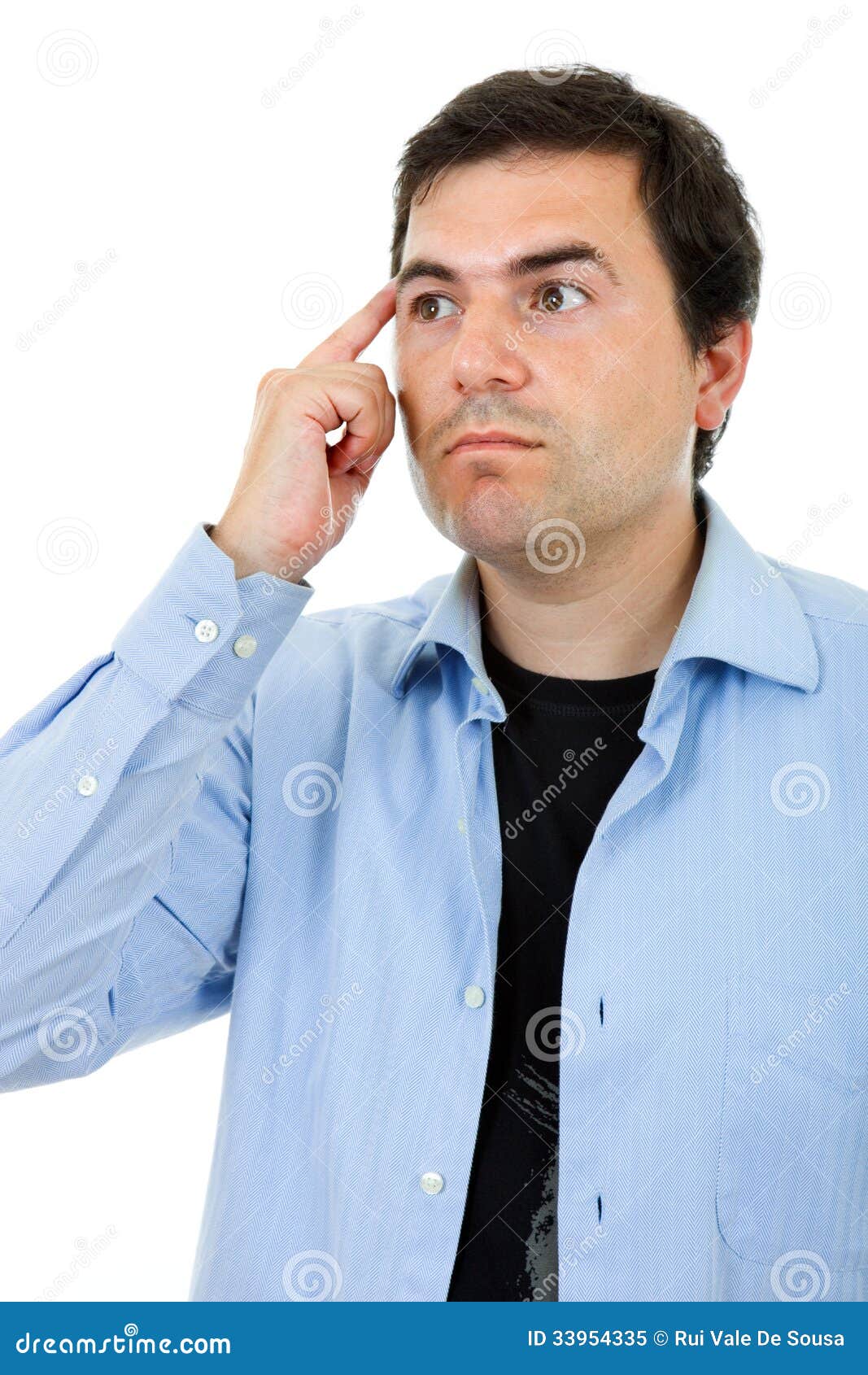 Denken stockbild. Bild von porträt, kerl, person, frech - 33954335