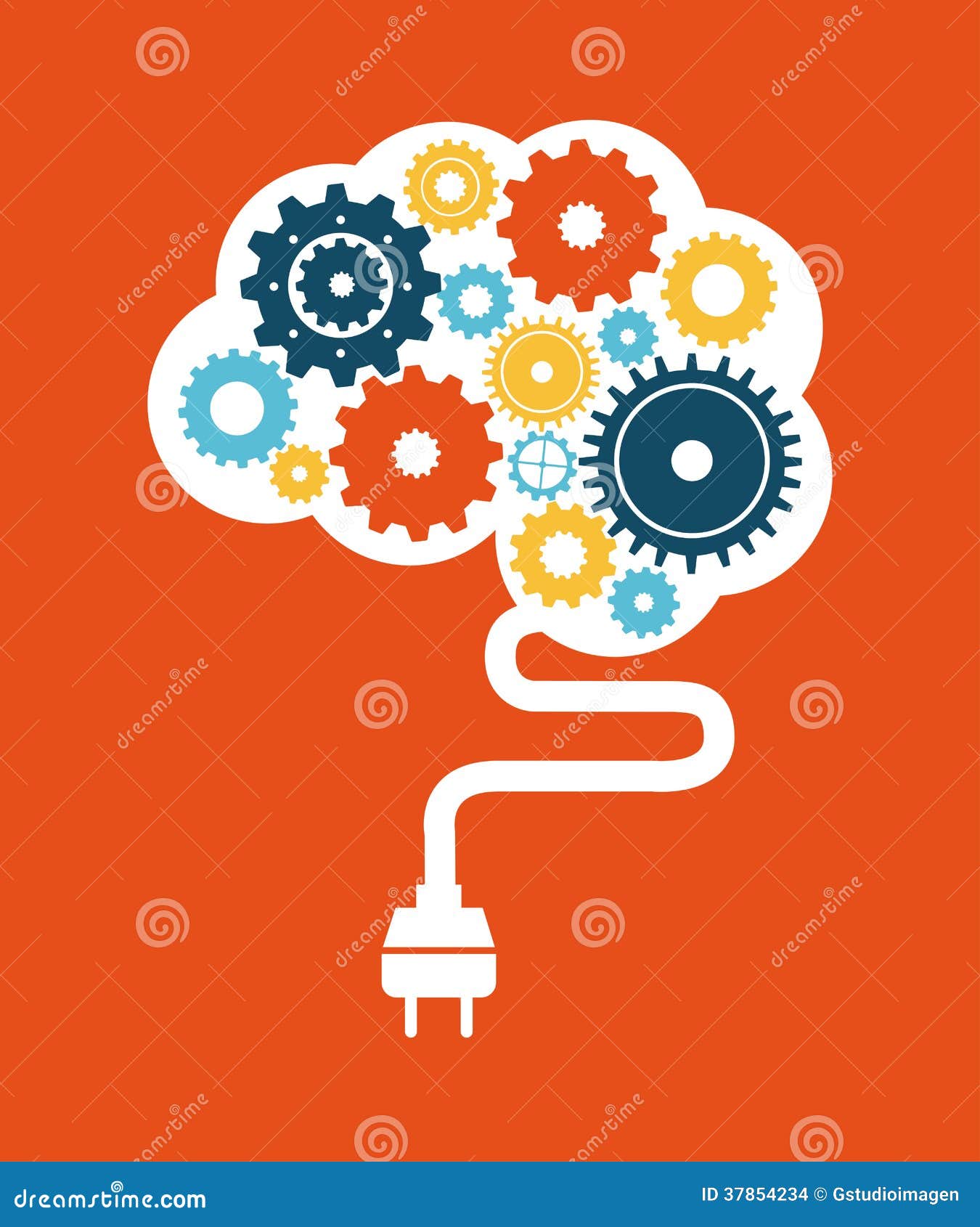 Denken Sie, entwerfen Sie vektor abbildung. Illustration von ...