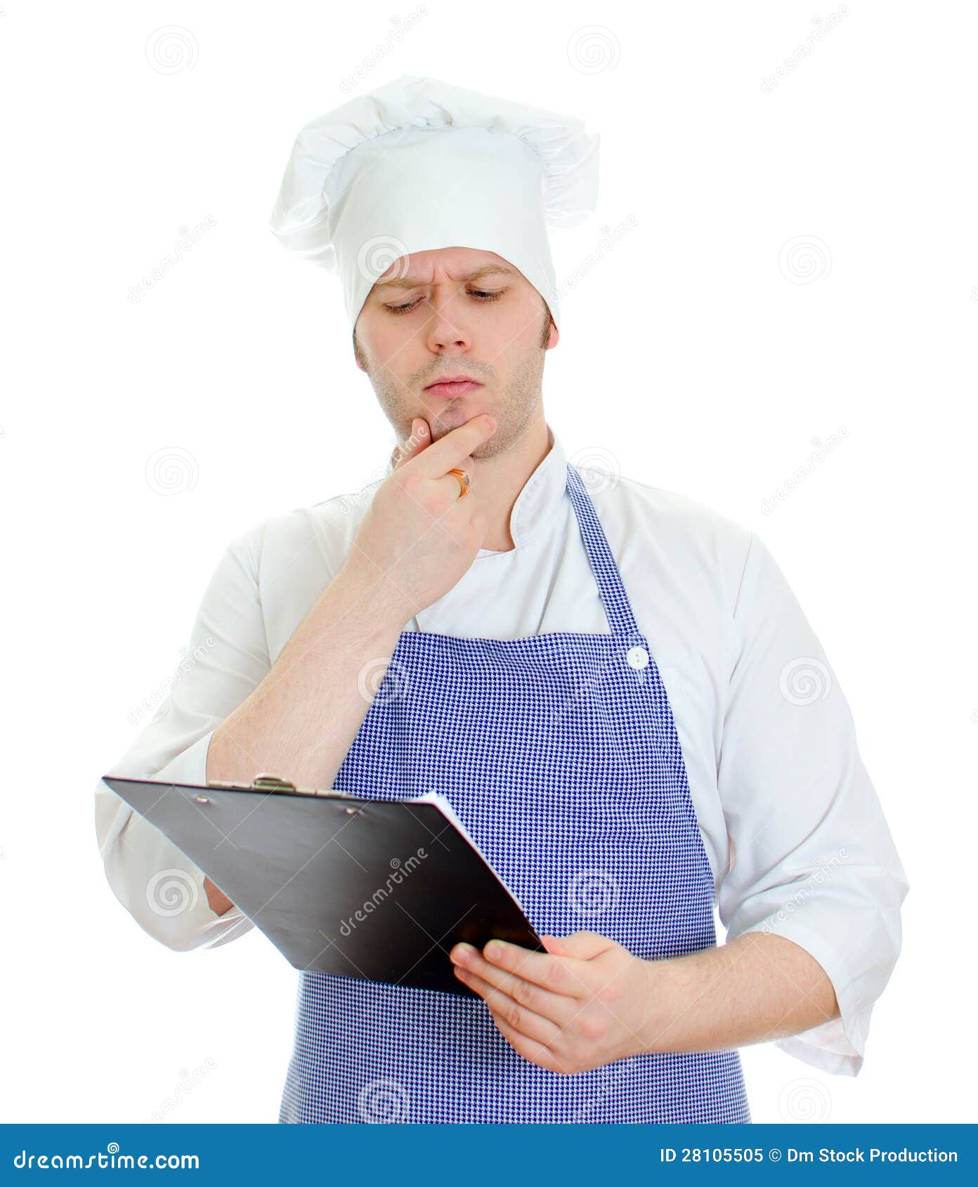 Denkende chef-kok stock afbeelding. Image of portret - 28105505