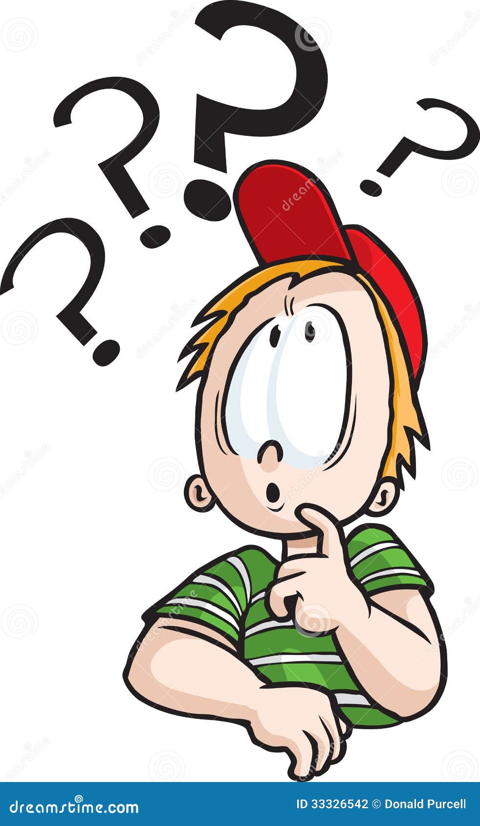 Denkende Jongen vector illustratie. Illustration of verbijsterd - 33326542