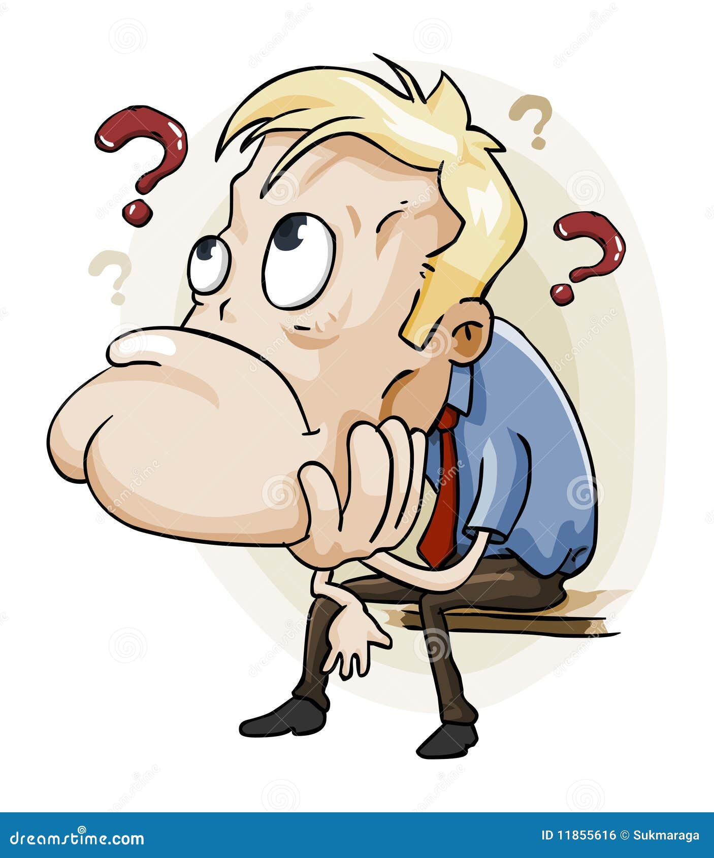 Denkende mens vector illustratie. Illustratie bestaande uit illustratie ...