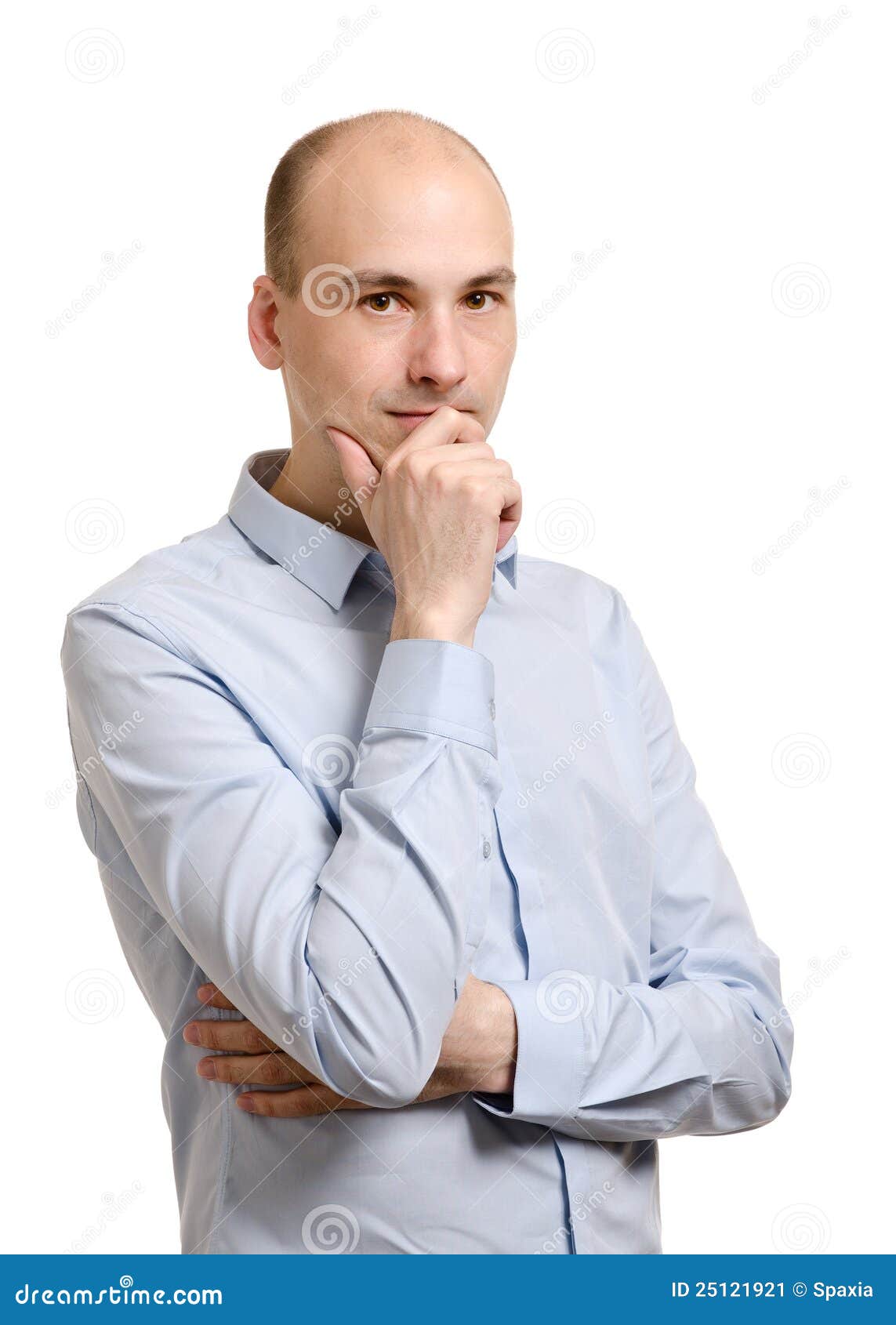 Denkende mens stock afbeelding. Image of volwassen, geïsoleerd - 25121921