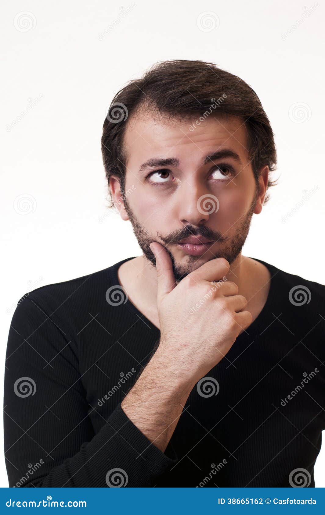 Denkende mens stock foto. Image of achtergrond, mannetje - 38665162