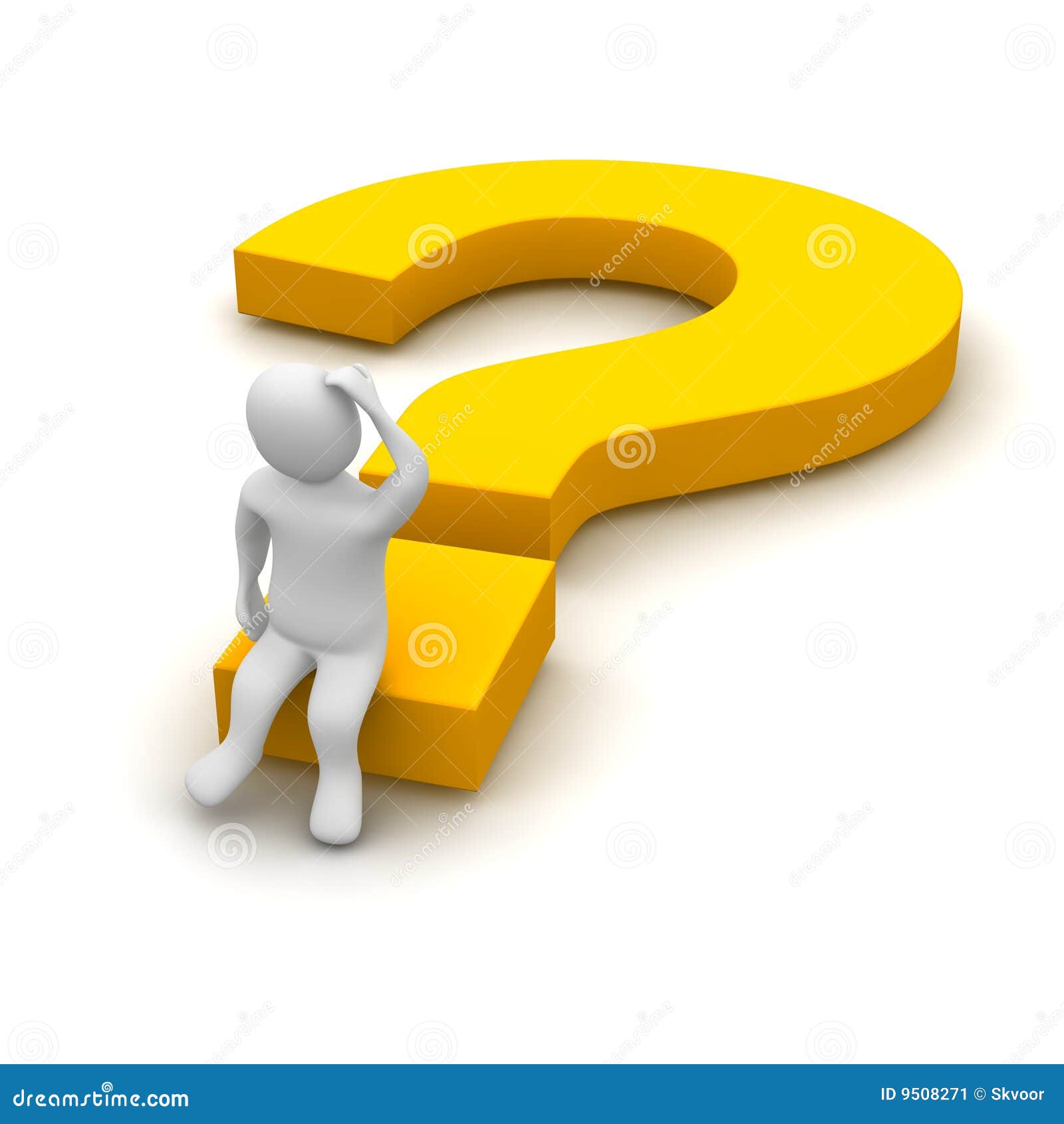 Denkende mens stock illustratie. Illustration of beslis - 9508271