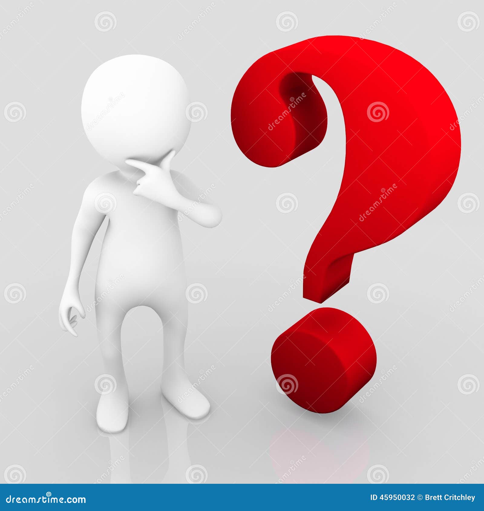 Denkende Person Der Großen Frage Stock Abbildung - Illustration von ...