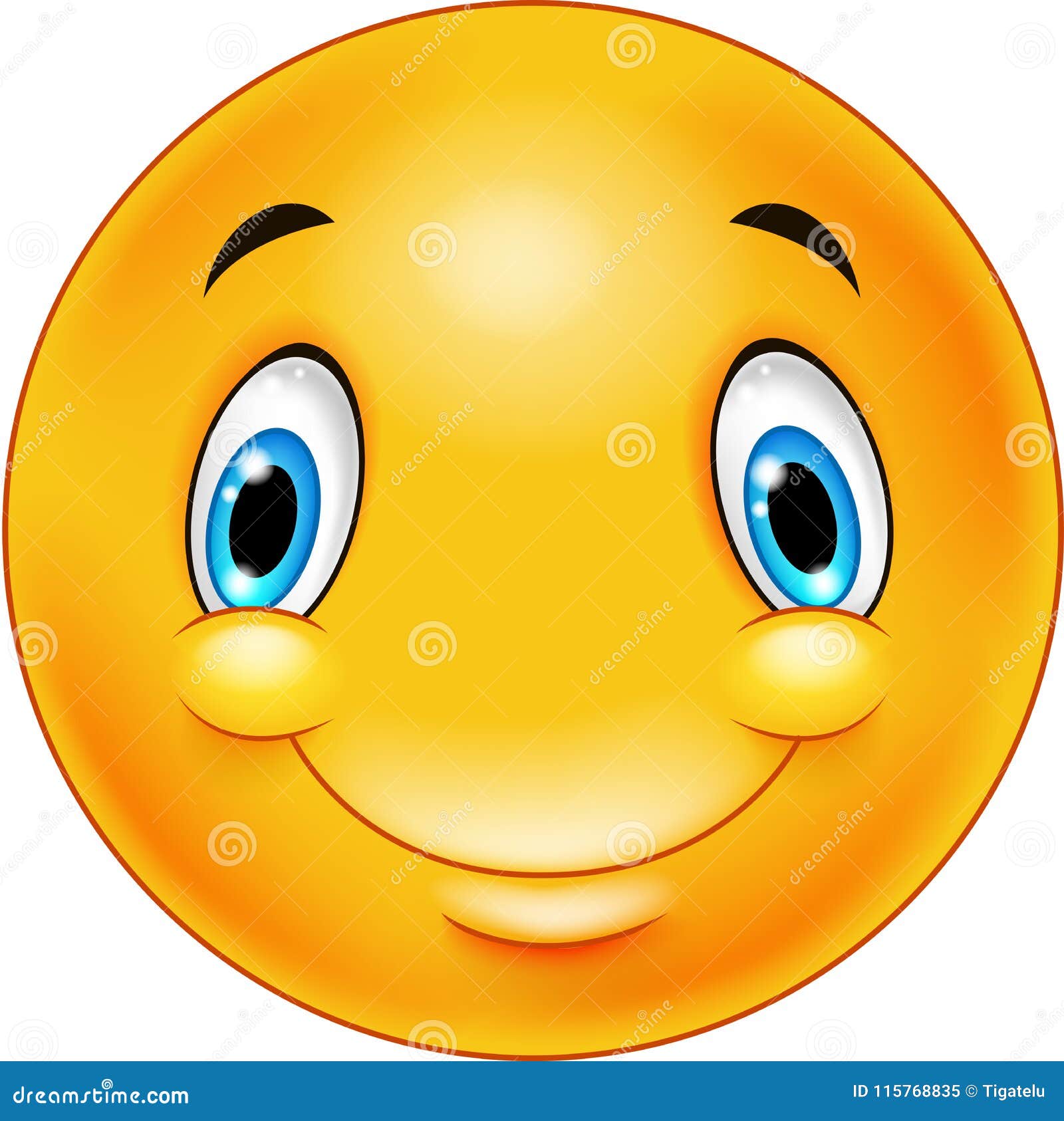 Denkender Emoticonsmiley vektor abbildung. Illustration von ...