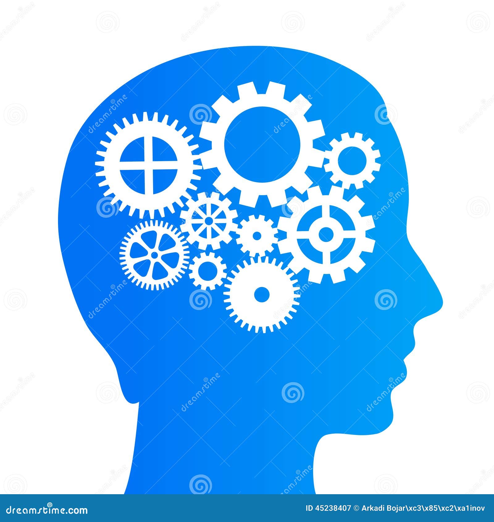 Denkendes Gehirn vektor abbildung. Illustration von intelligenz - 45238407