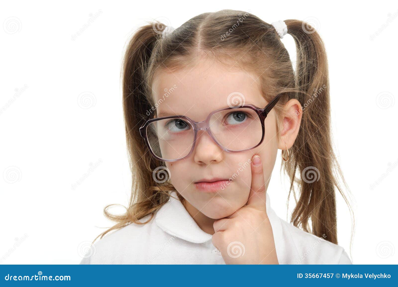 Denkendes Kind stockbild. Bild von kind, schauen, nachdenklich - 35667457