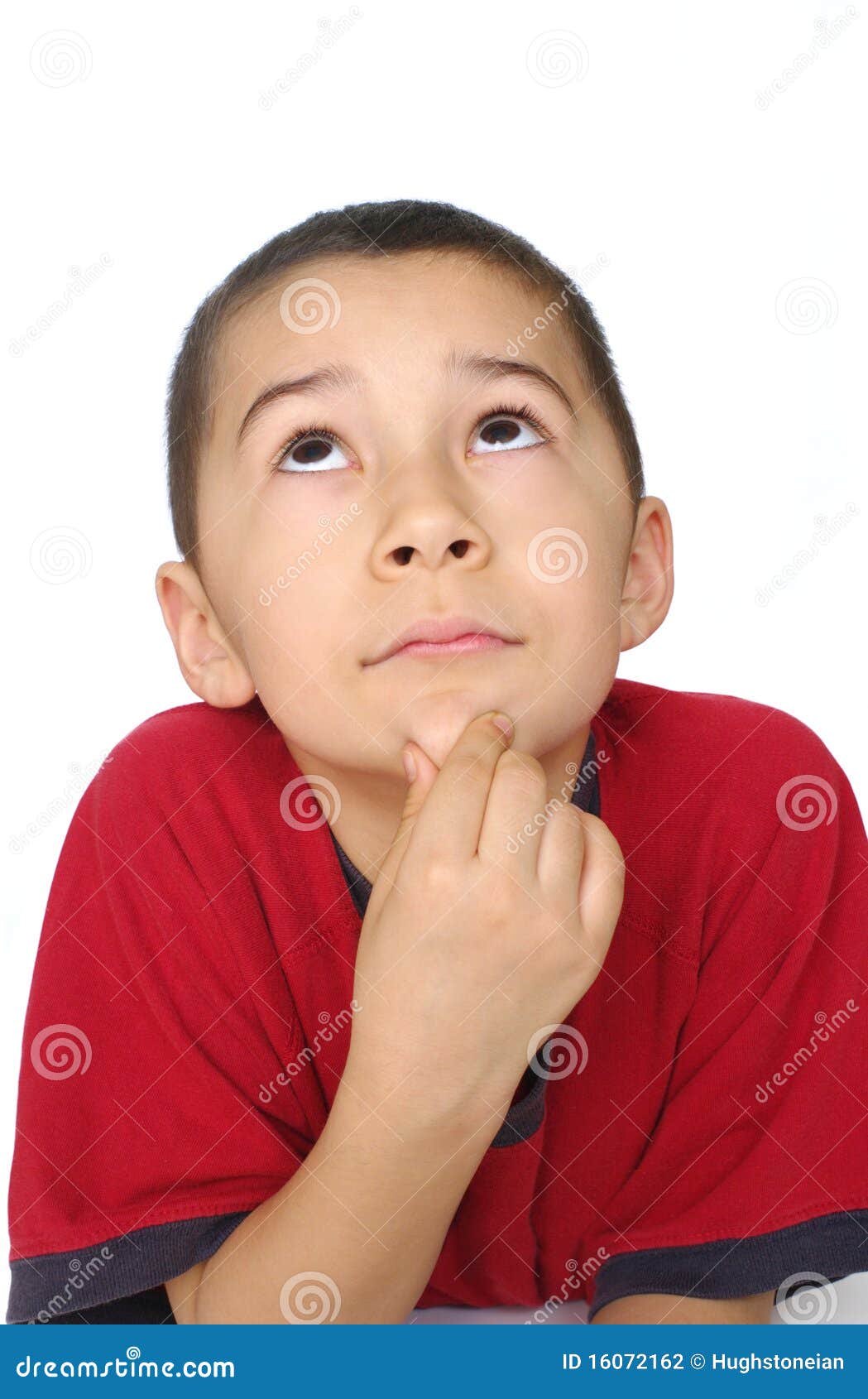 Denkendes Oben Schauen Des Kindes Stockfoto - Bild von braun, augen: 16072162