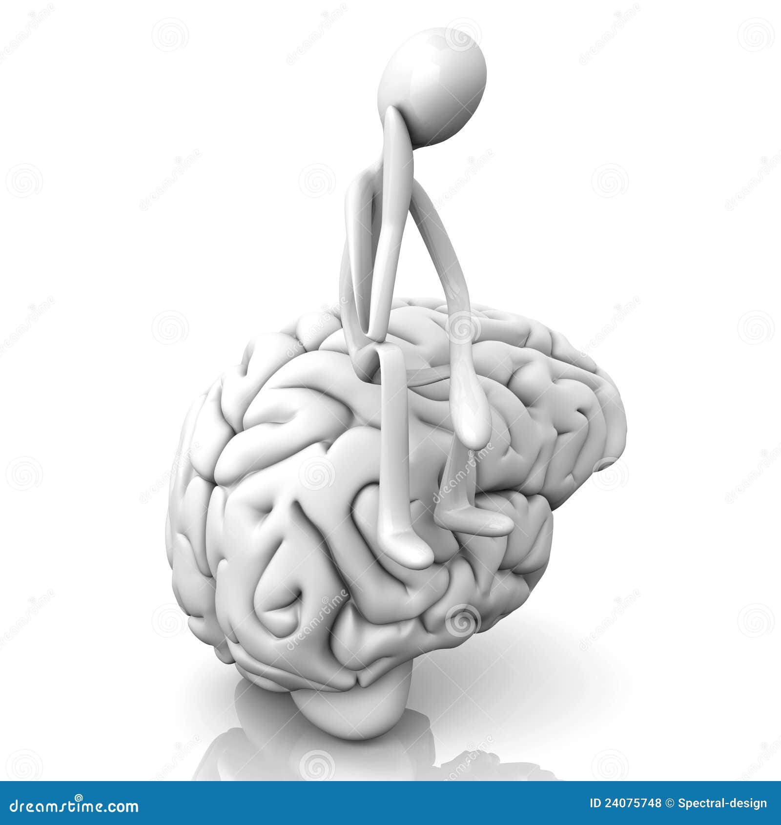 Denker stock abbildung. Illustration von karikatur, intelligenz - 24075748