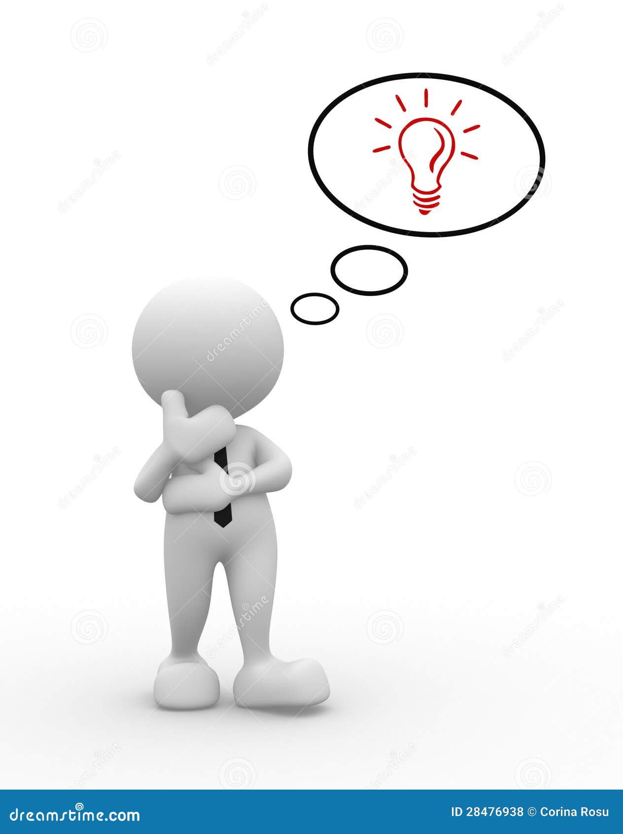 Denker stock abbildung. Illustration von person, luftblasen - 28476938