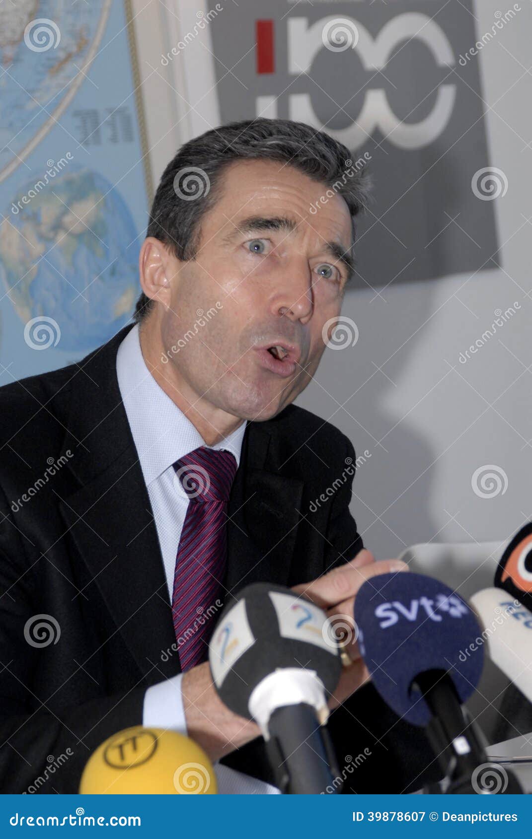 DENMAK_ ANDERS FOGH RASMUSSEN Redaktionelles Stockfotografie - Bild von ...
