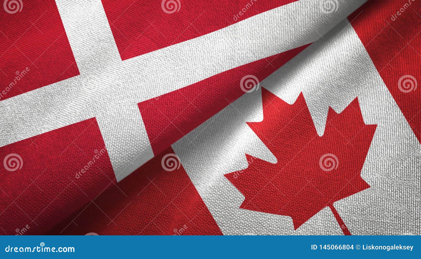 Denmark And Canada Flags Together Paper Texture Illustration Stock ...