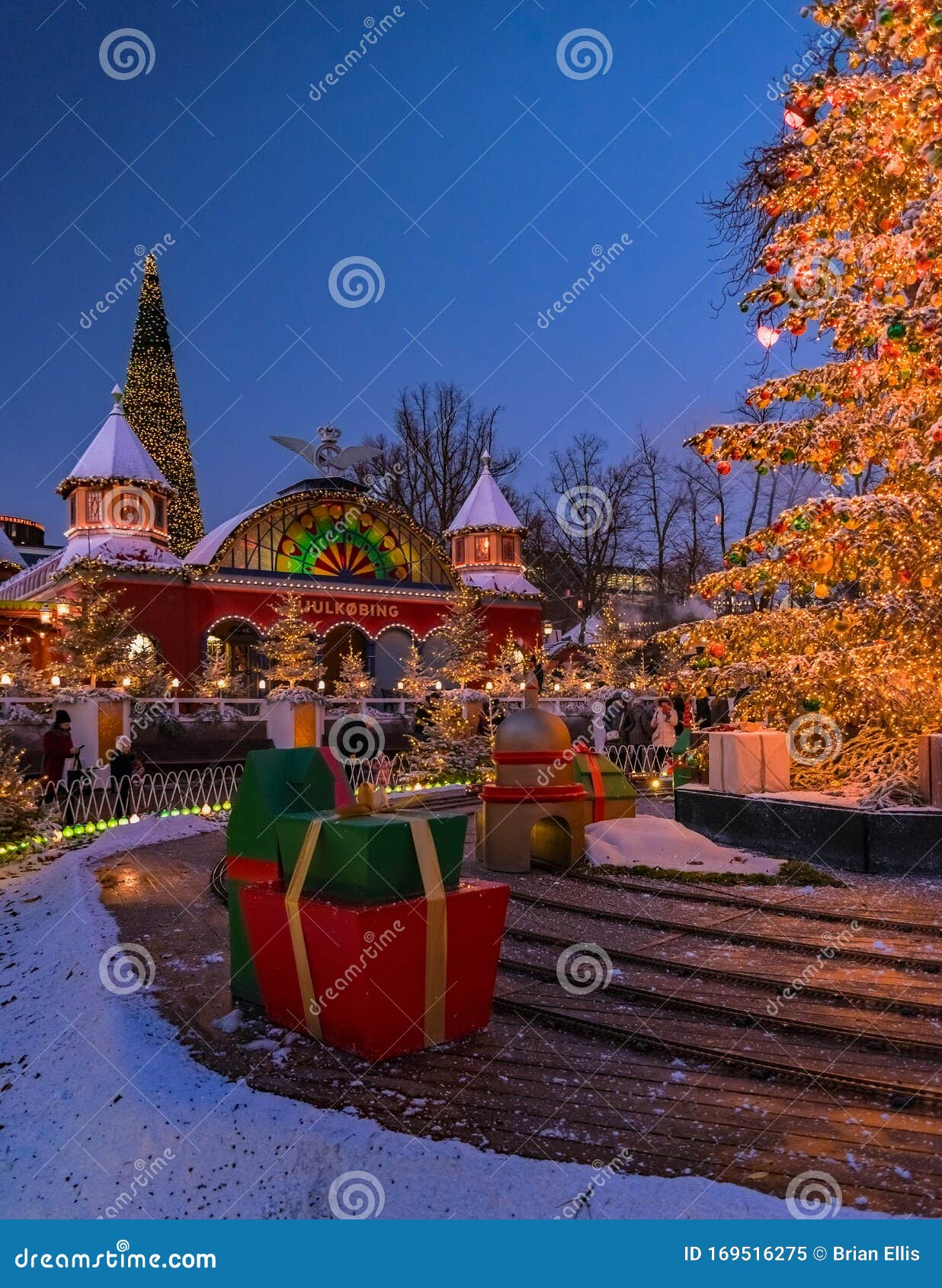 Denmark - Christmas Tree in Village - Copenhagen Editorial Image ...