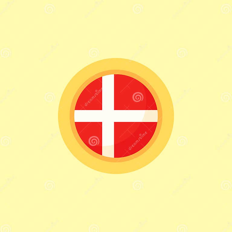 Denmark - Circular Flag stock illustration. Illustration of isolated ...