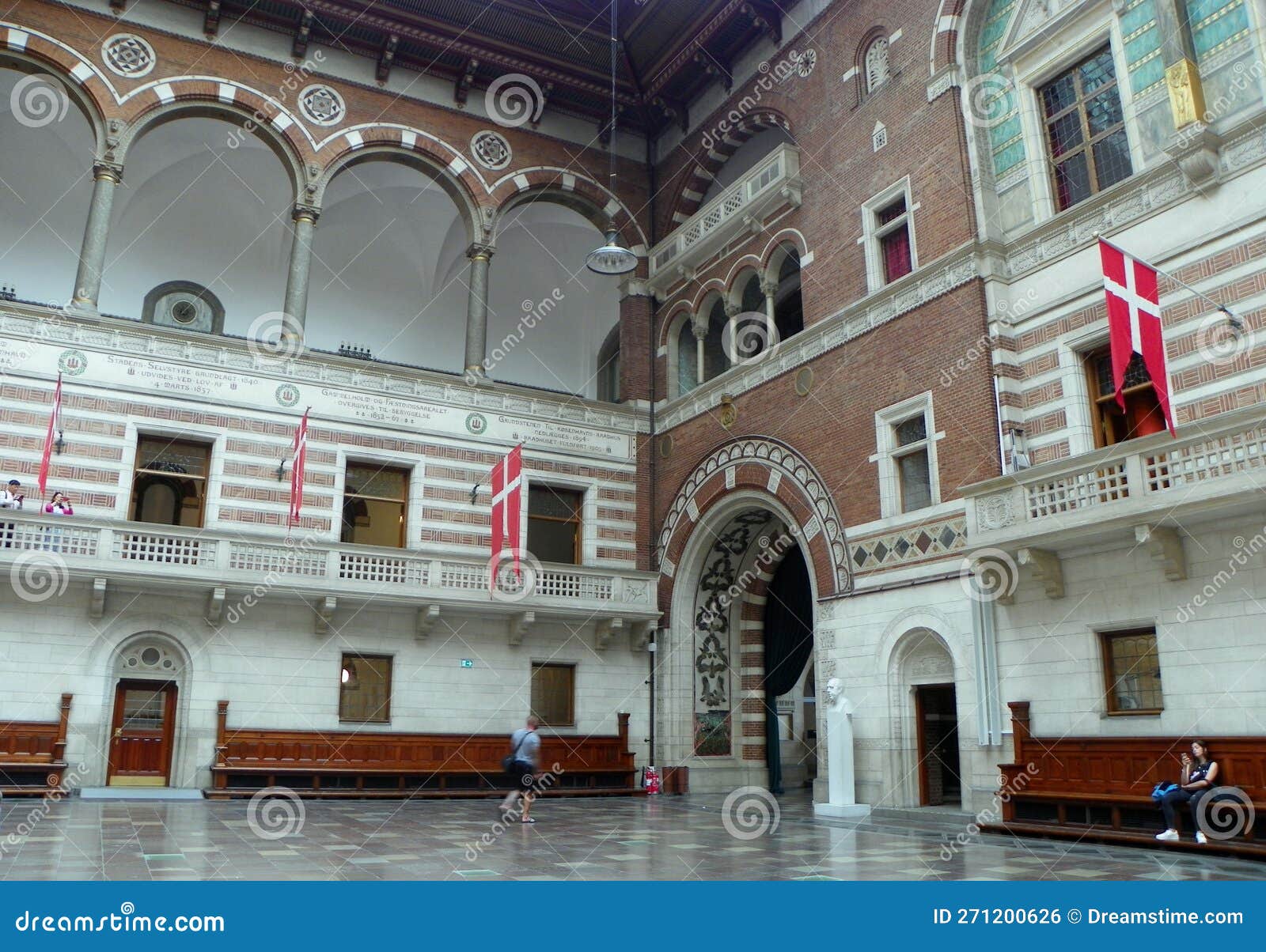 Denmark, Copenhagen, City Hall Square, Copenhagen City Hall, Interior ...