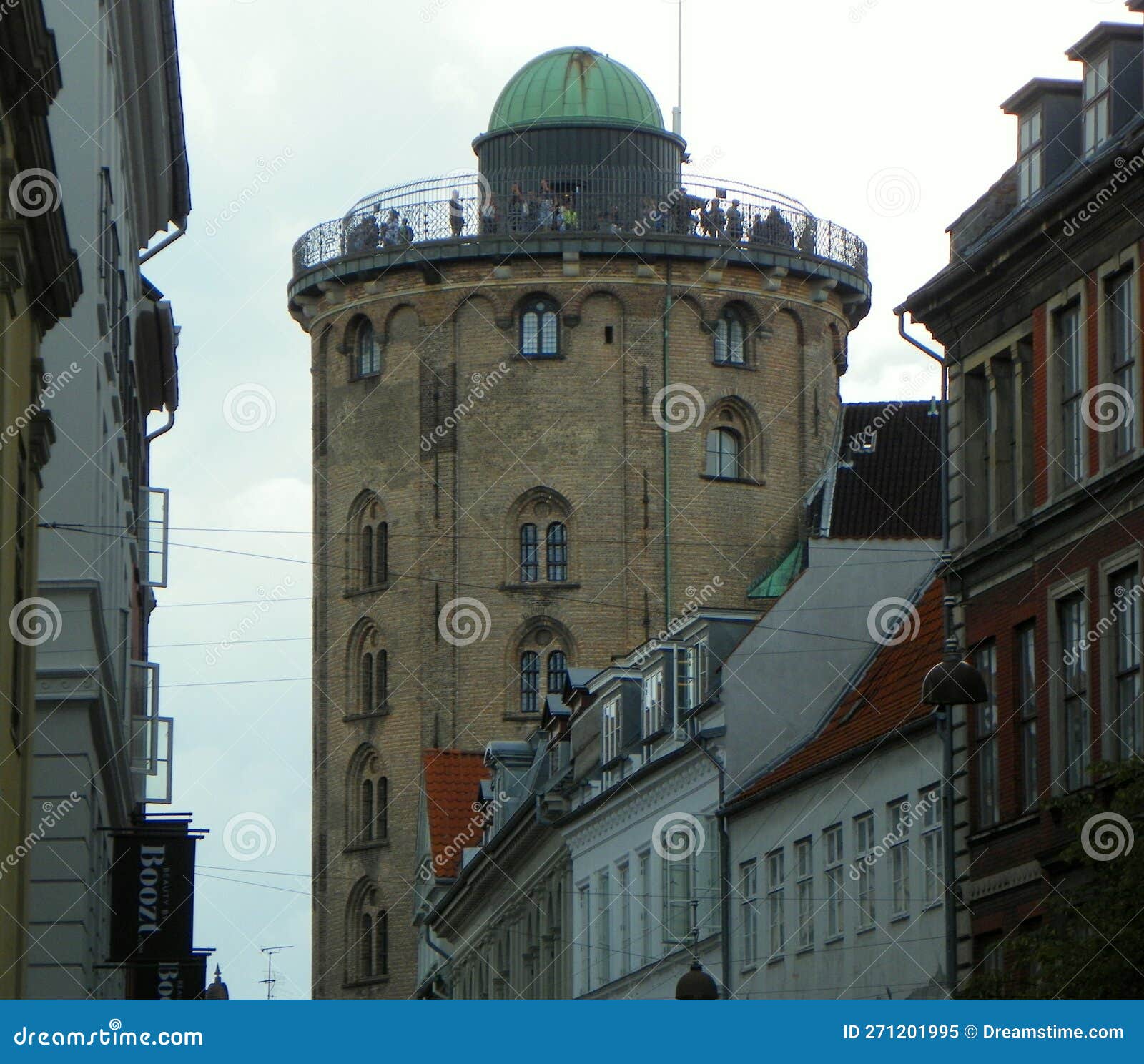 Denmark, Copenhagen, 37 Kobmagergade, View of the Top Round Tower Stock ...