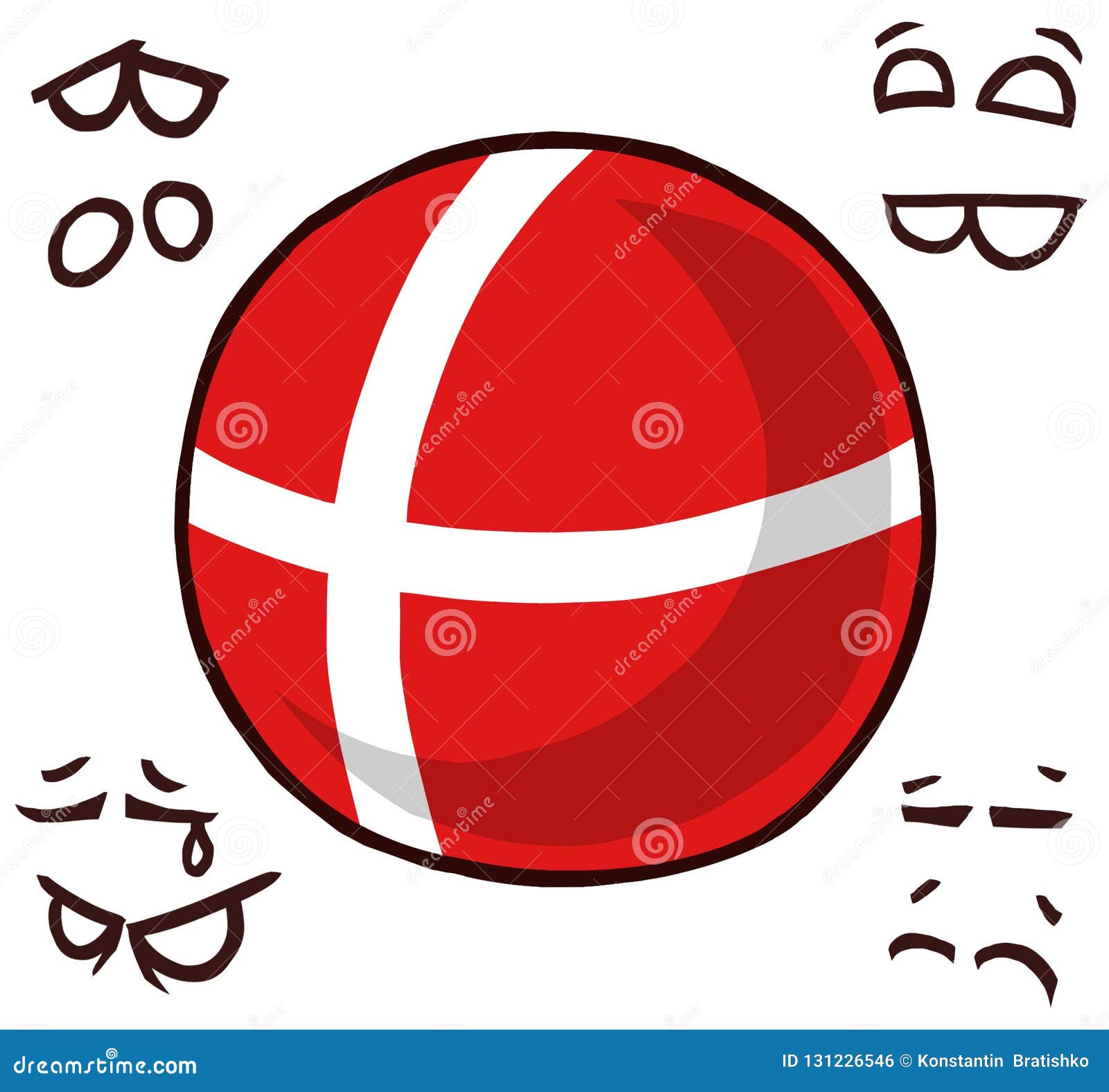 Denmark country ball stock illustration. Illustration of flat - 131226546