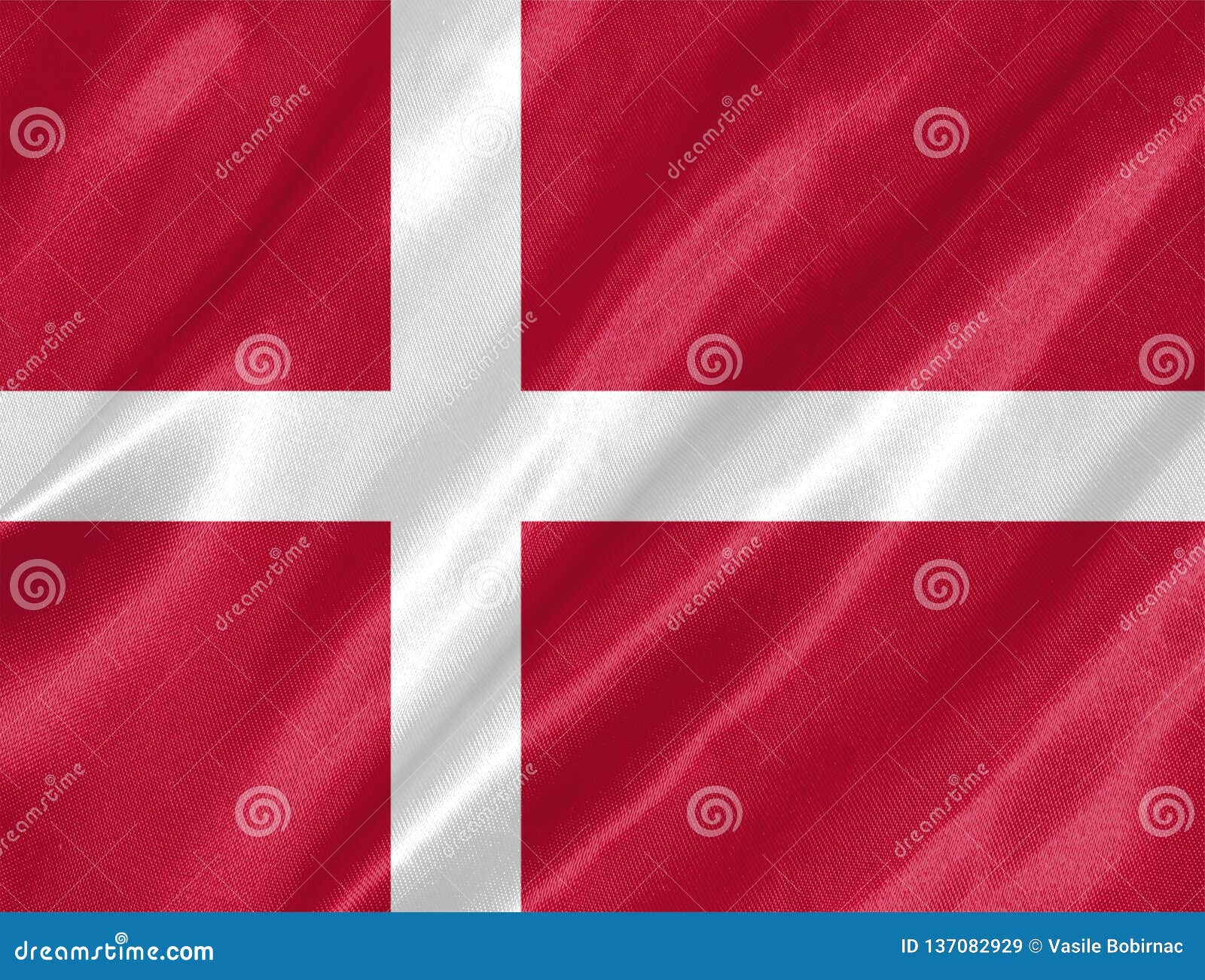 Denmark Flag stock illustration. Illustration of wave - 137082929