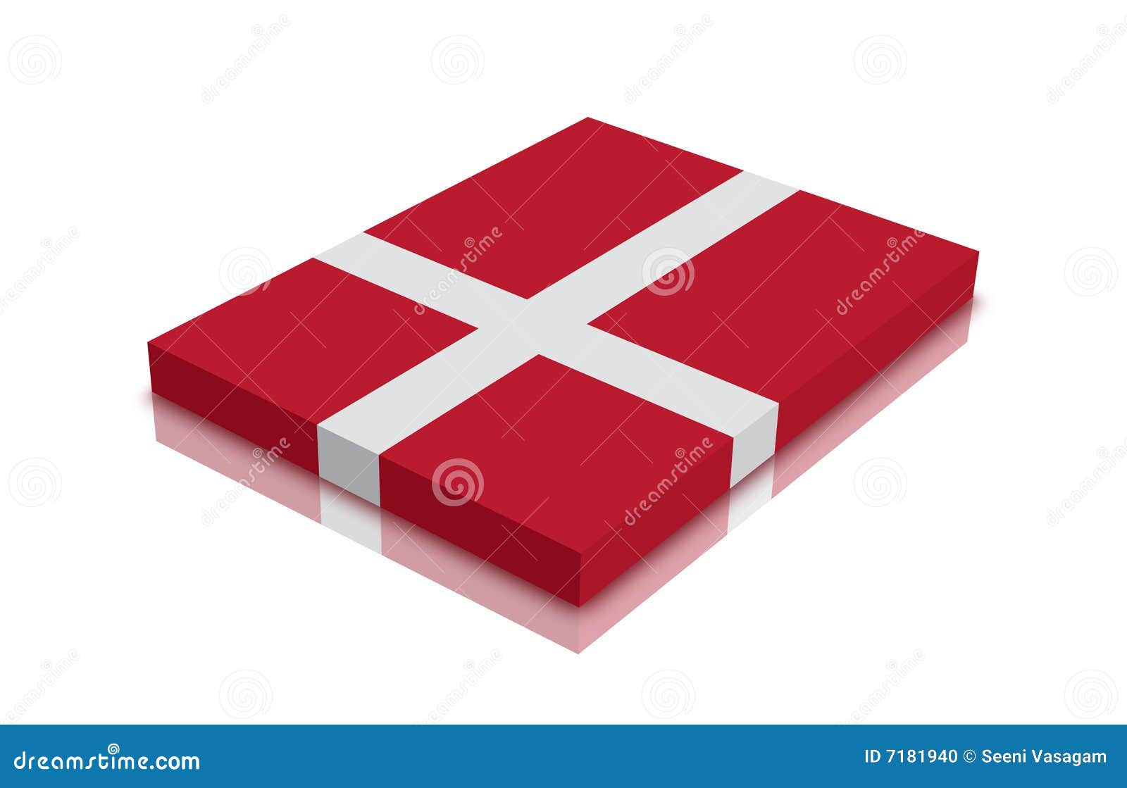Denmark Flag Vector Illustration Set, Official Colors Of Kingdom Of ...