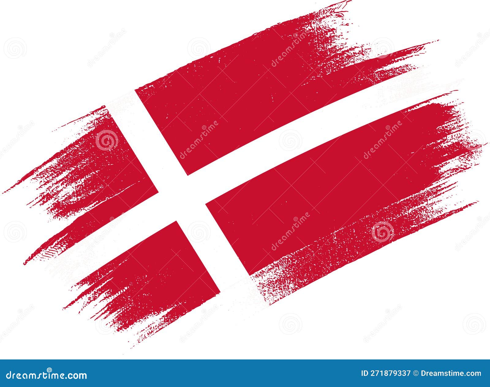 Denmark Flag with Brush Paint Textured Isolated on Png Stock Vector ...